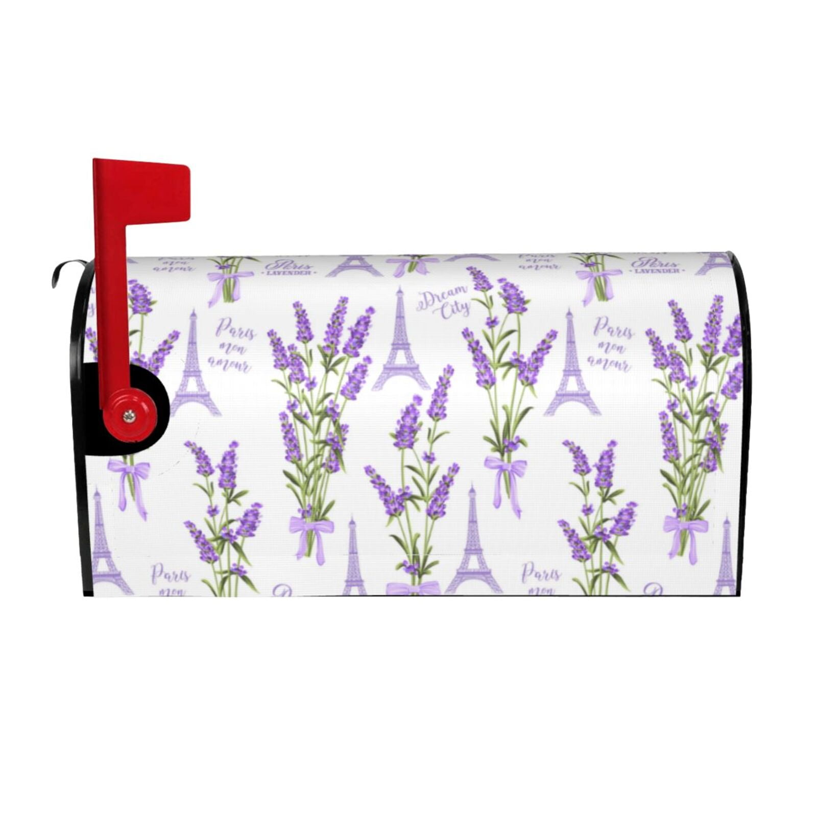 Mailbox Covers Magnetic Standard Size - Eiffel Tower purple Waterproof ...