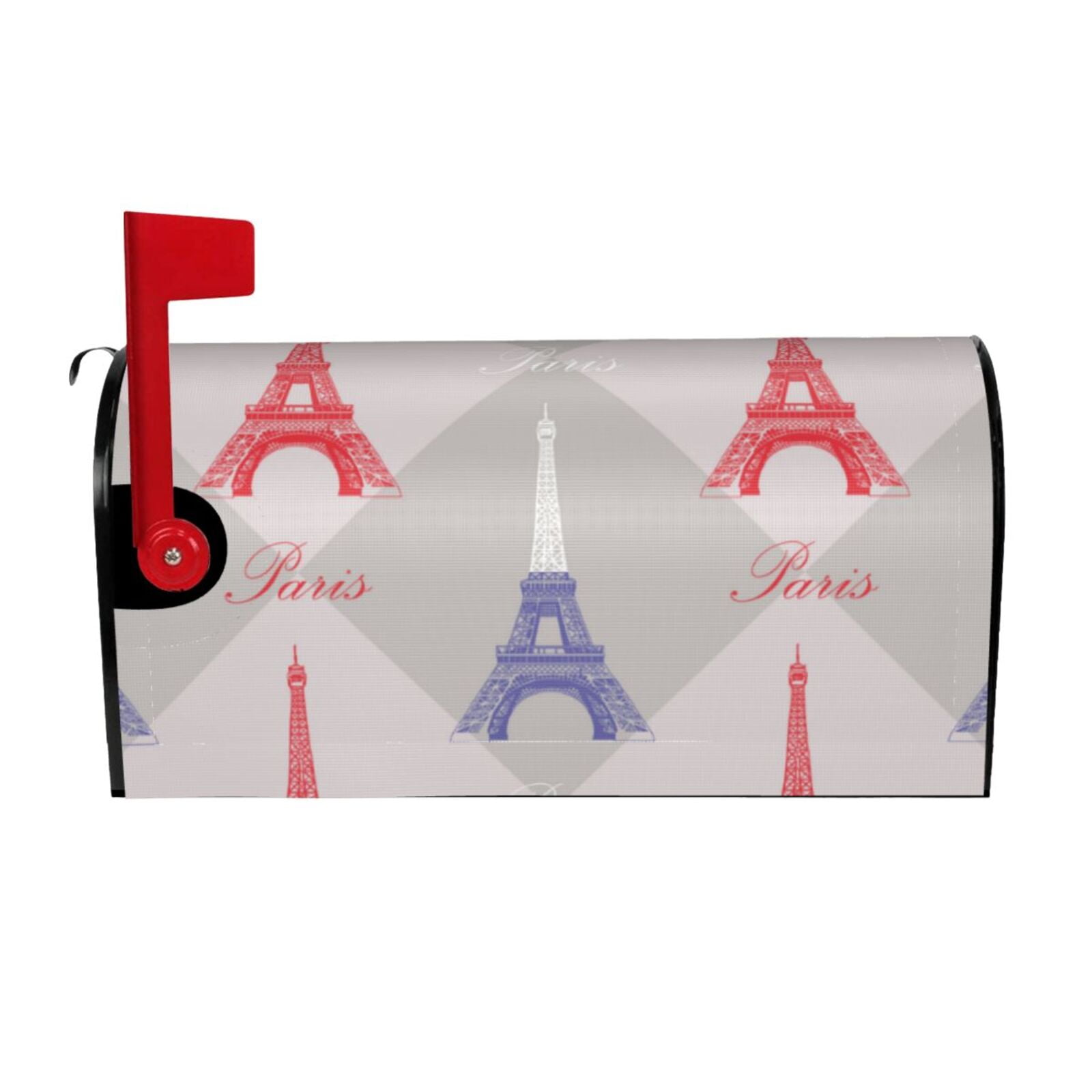 Mailbox Covers Magnetic Standard Size - Eiffel Tower red blue ...