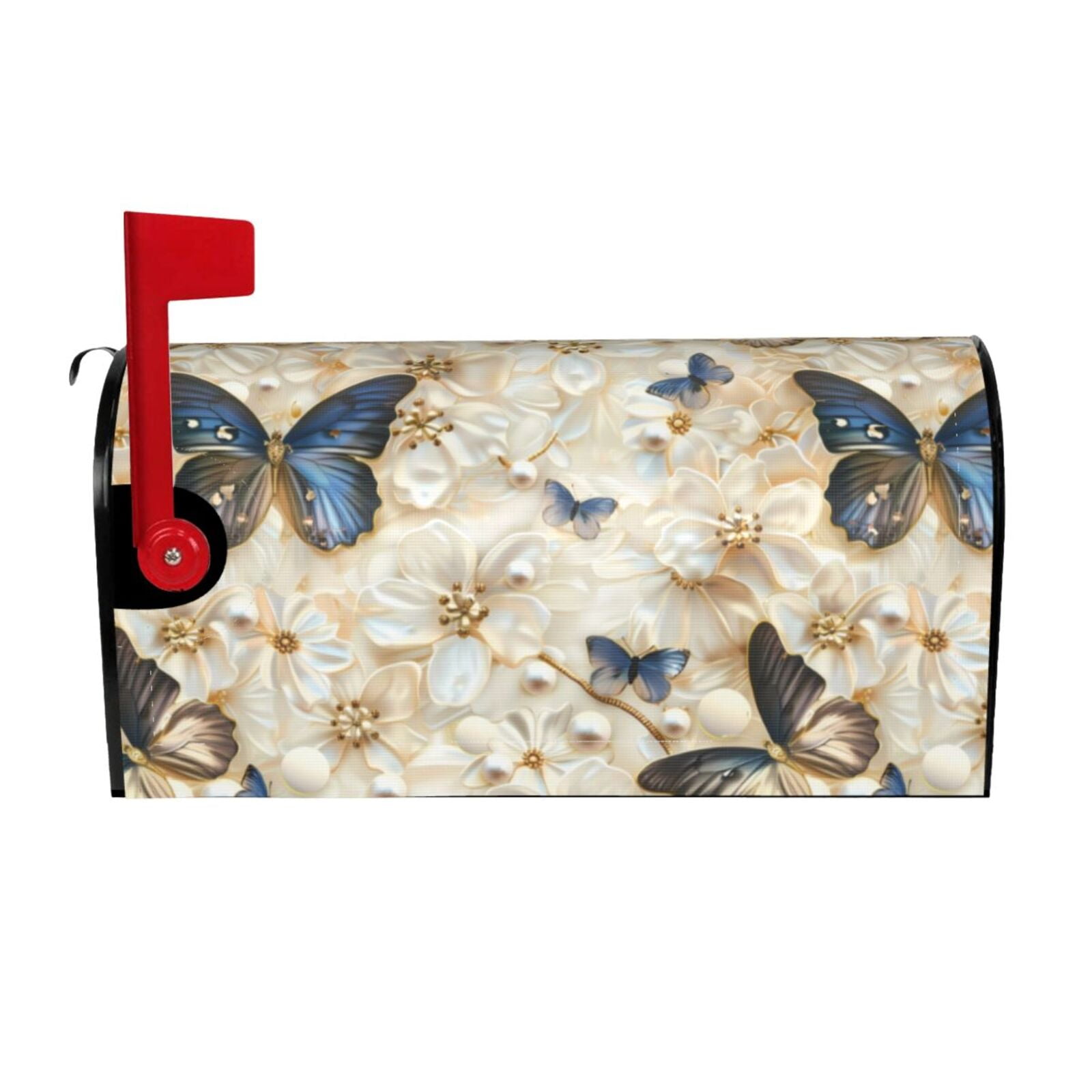 Mailbox Covers Magnetic Standard Size - Elegant Butterflies And Pearls ...