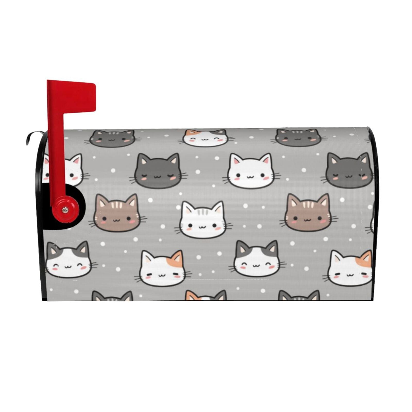 Mailbox Covers Magnetic Standard Size - Elegant Cartoon Cute Cat Face ...