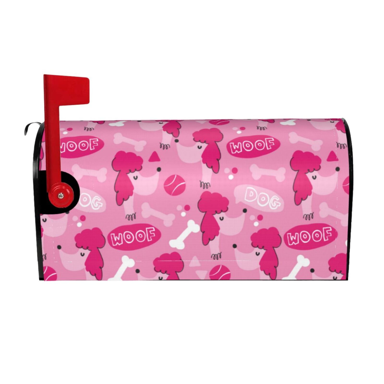 Mailbox Covers Magnetic Standard Size - Elegant Cute Poodle Dog Rose ...