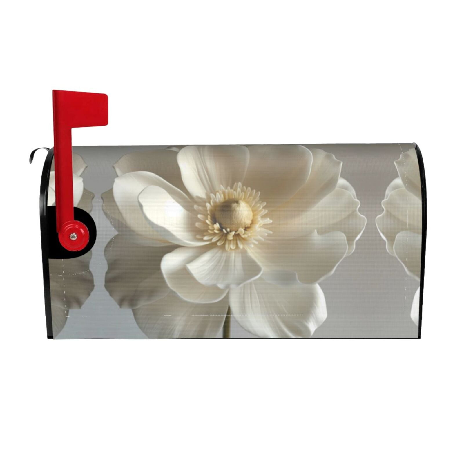 Mailbox Covers Magnetic Standard Size - Elegant Ivory Flower Waterproof ...