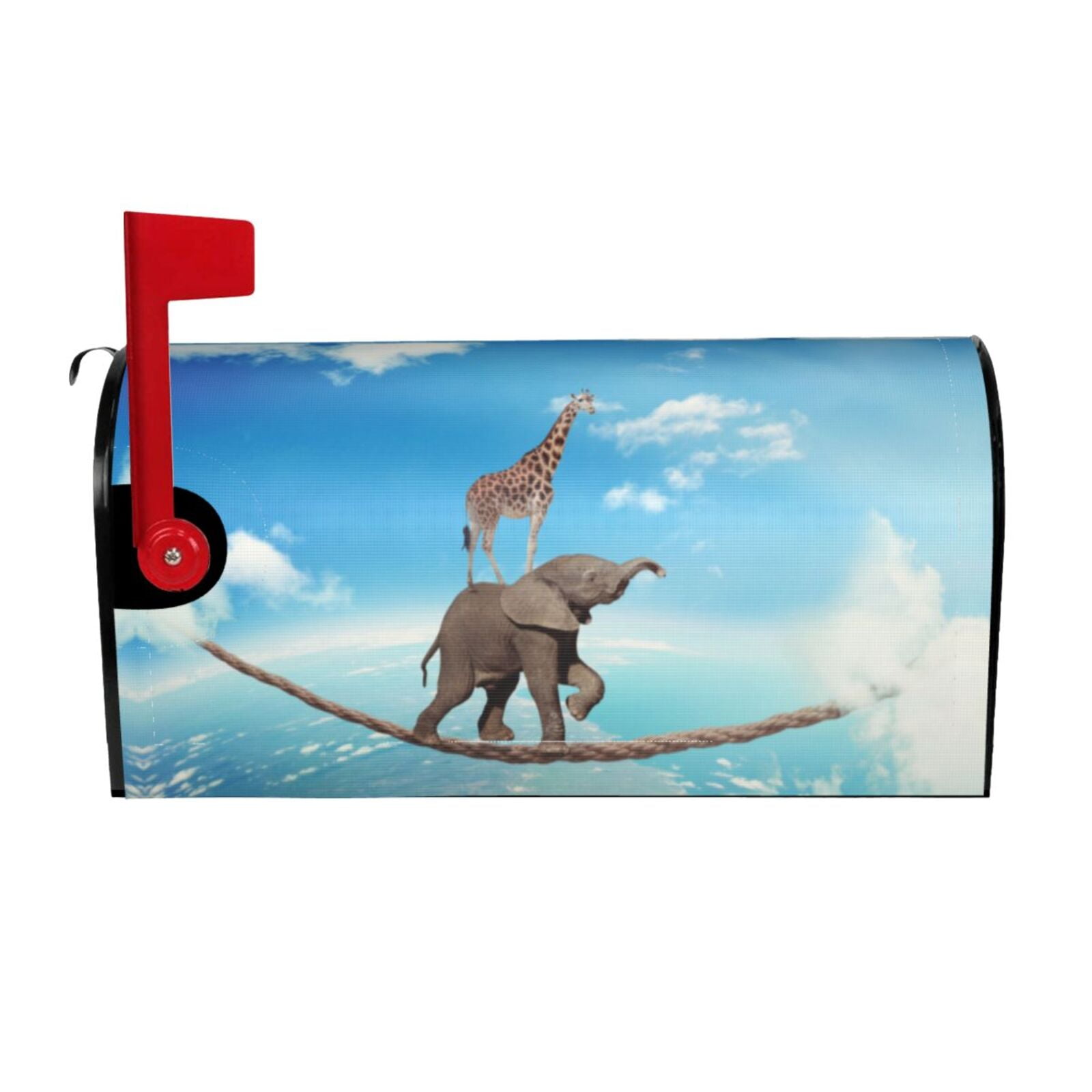 Mailbox Covers Magnetic Standard Size - Elephant Giraffe Overcomes Fear ...