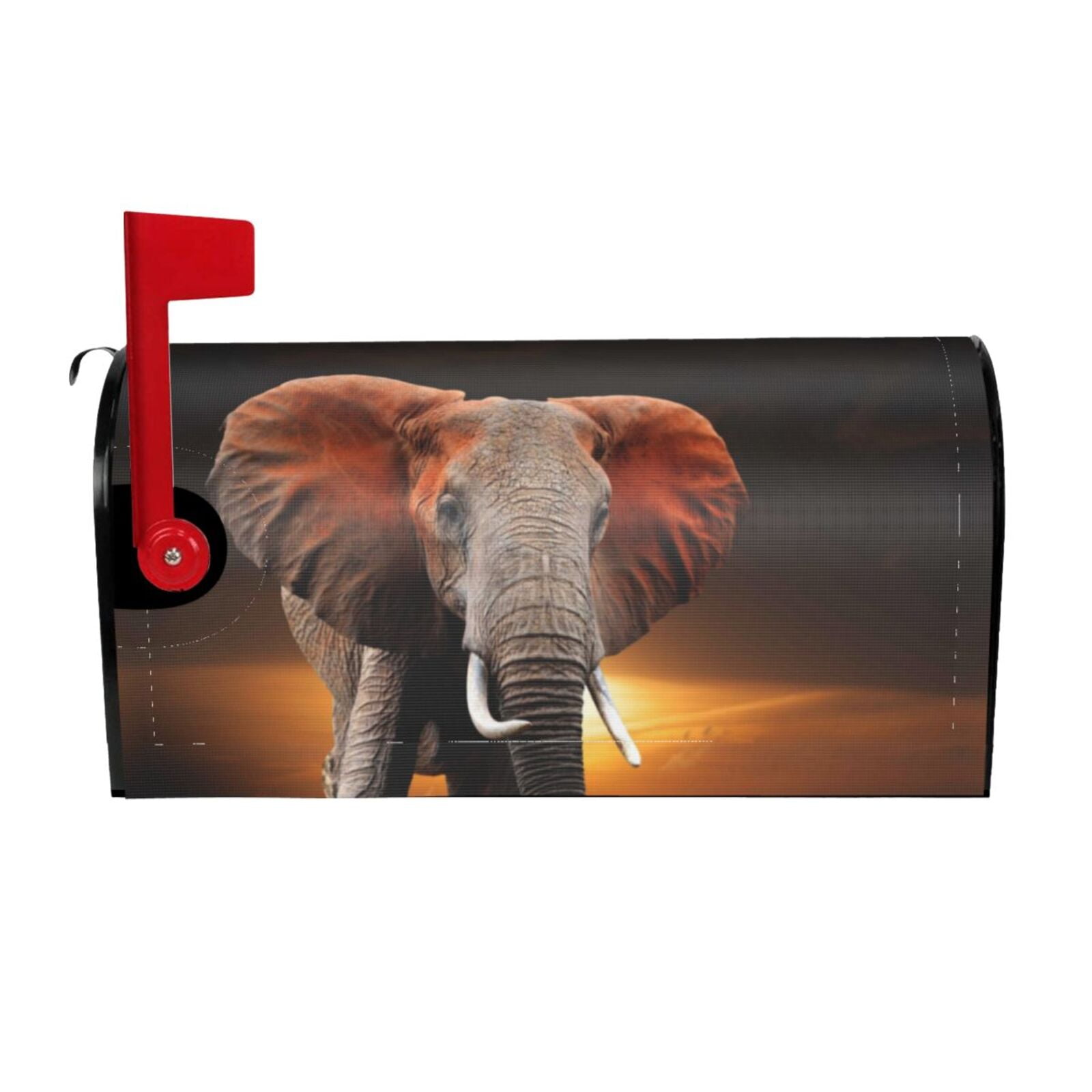 Mailbox Covers Magnetic Standard Size - Elephant Sunset in Kenya ...