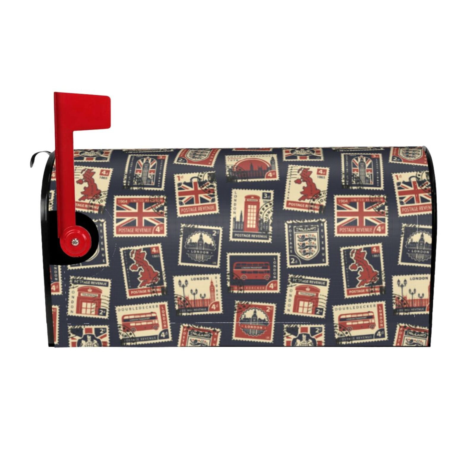 Mailbox Covers Magnetic Standard Size - England Stamps Pattern ...
