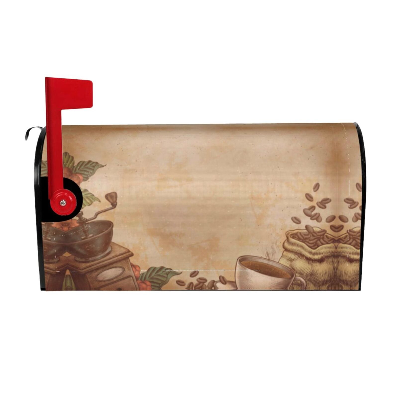 Mailbox Covers Magnetic Standard Size - Engraved Coffee On Kraft Paper ...