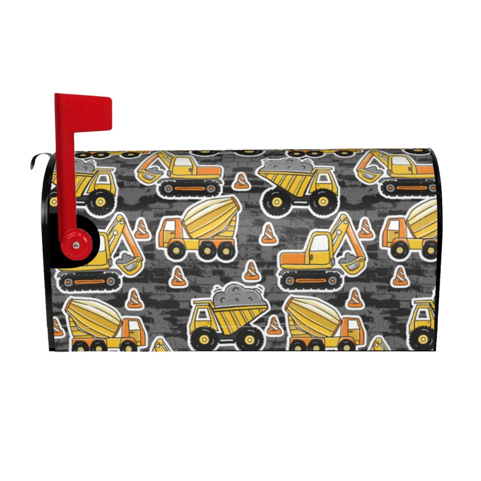 Mailbox Covers Magnetic Standard Size - Excavator at work Waterproof ...