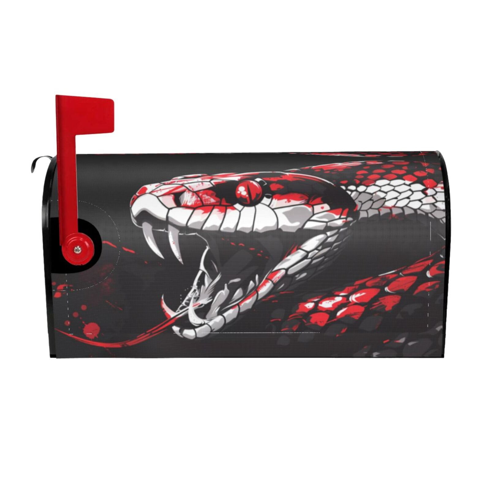 Mailbox Covers Magnetic Standard Size - Fierce Red Viper Graphic Art ...