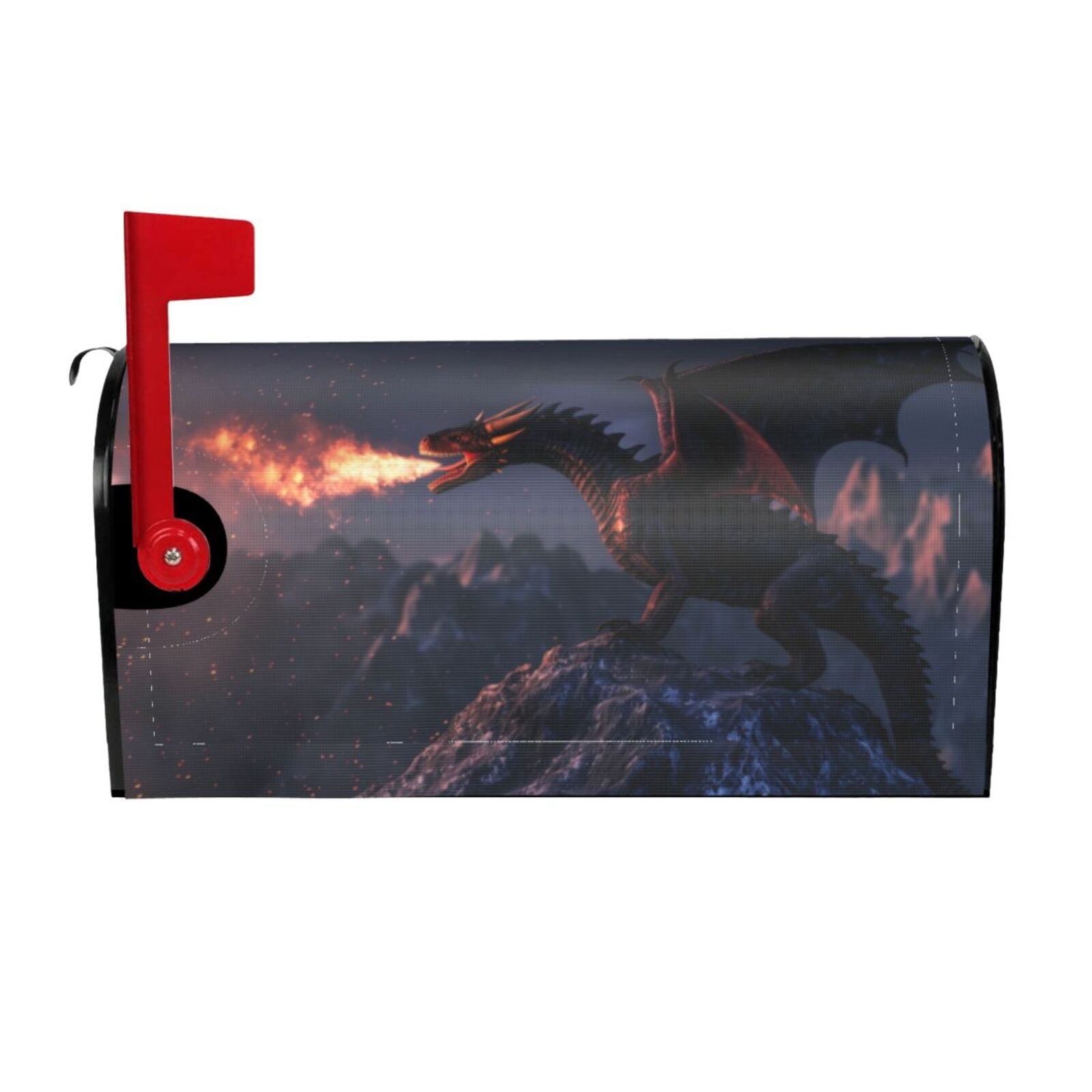 Mailbox Covers Magnetic Standard Size - Fire Breathing Dragon Twilight ...