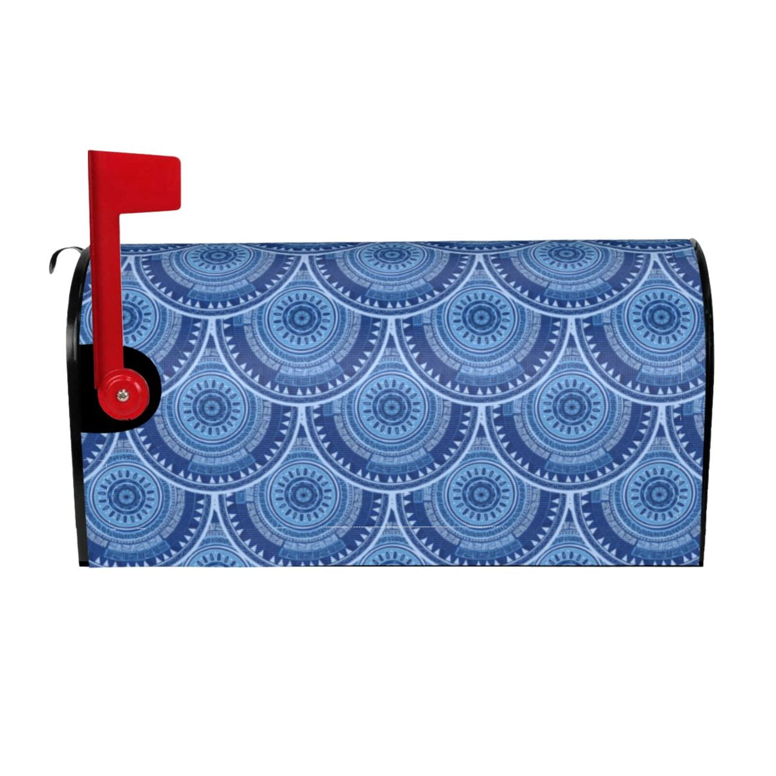 Mailbox Covers Magnetic Standard Size - Fish scale Exotic blue ...