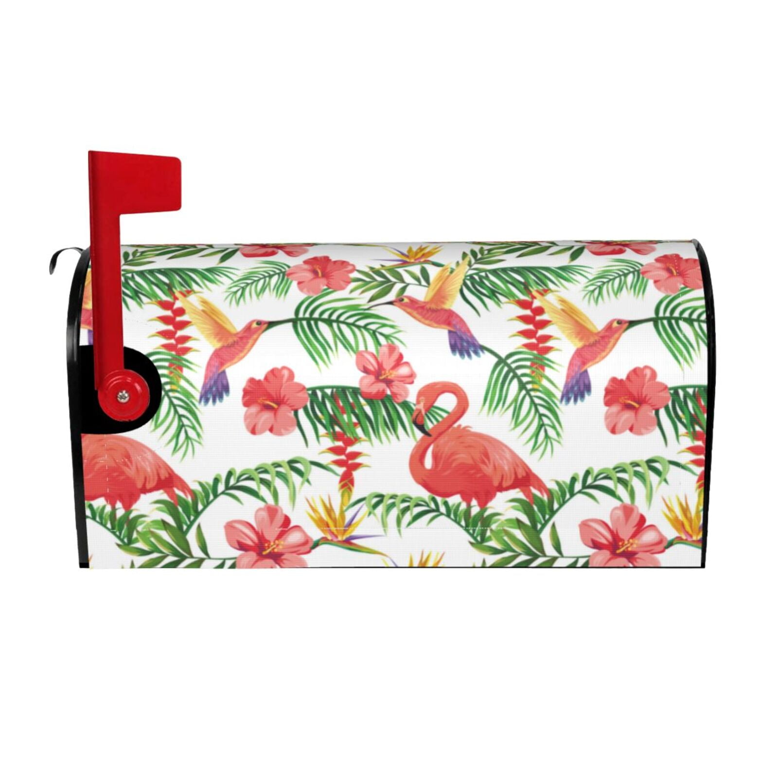 Mailbox Covers Magnetic Standard Size - Flamingo Hummingbird Red ...