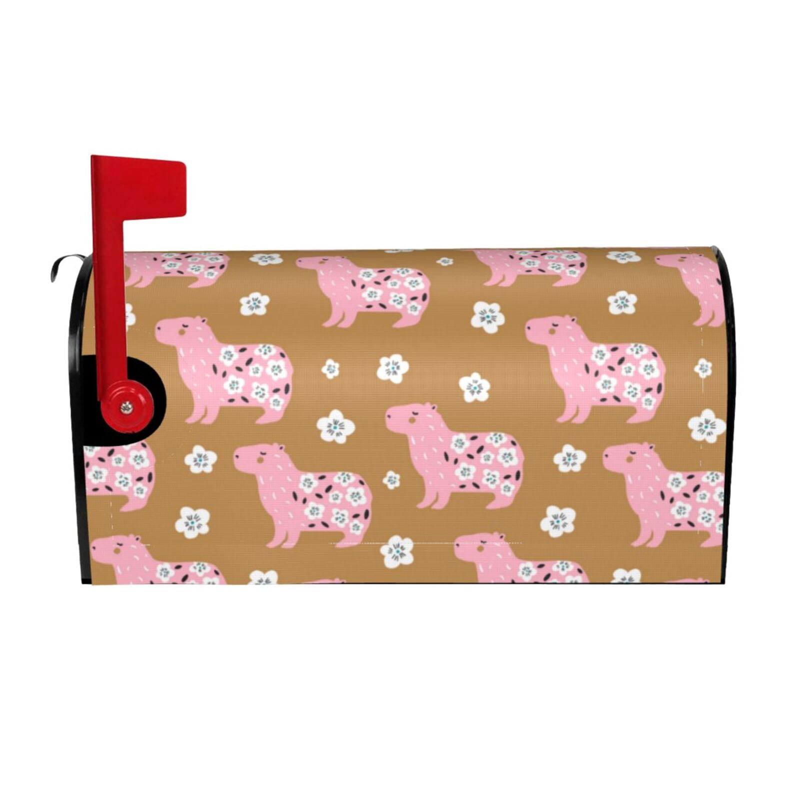 Mailbox Covers Magnetic Standard Size - Floral Capybaras Waterproof ...