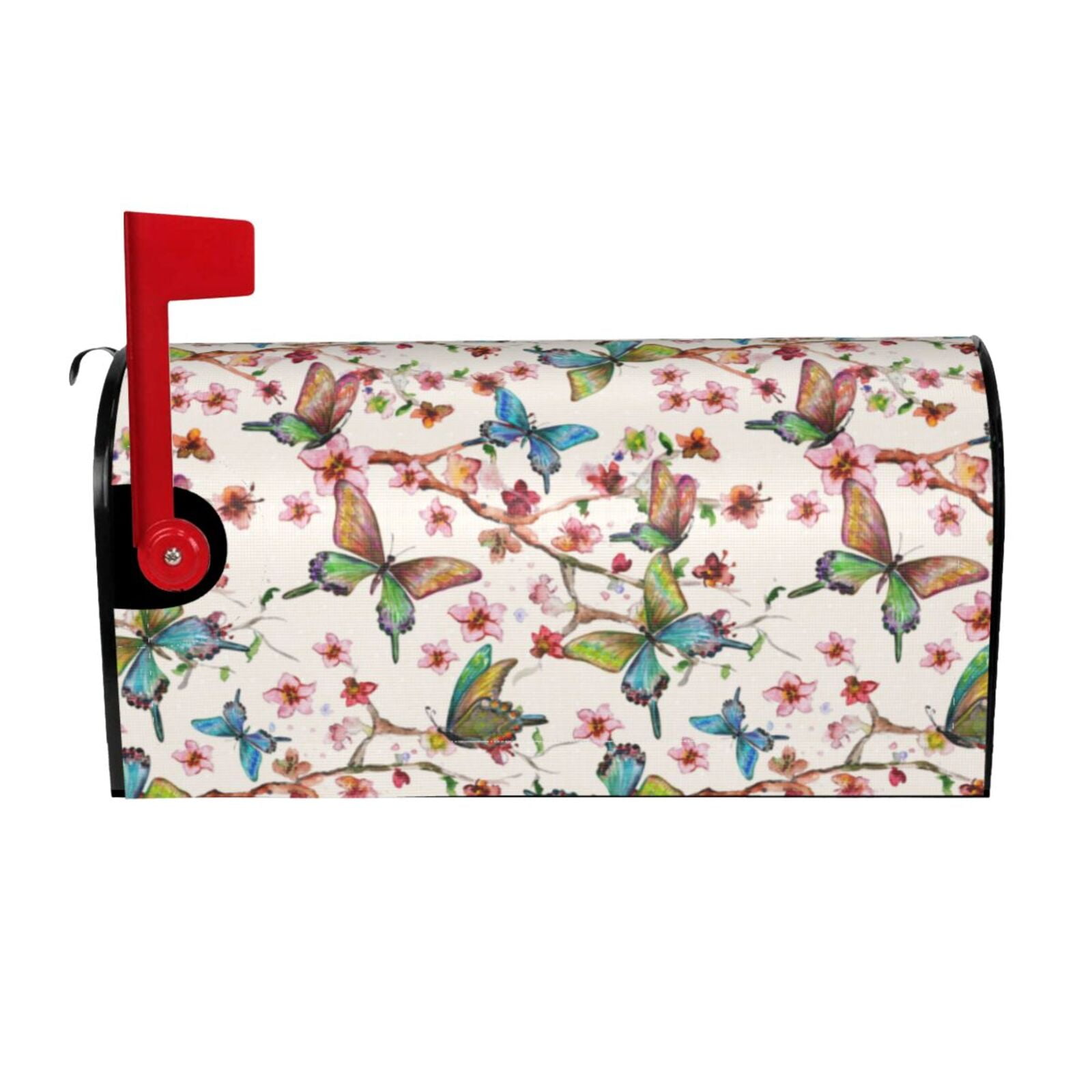 Mailbox Covers Magnetic Standard Size - Floral With Butterflies ...