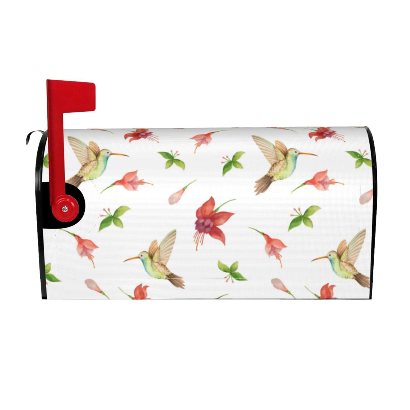 Mailbox Covers Magnetic Standard Size - Flowers Hummingbird Waterproof ...