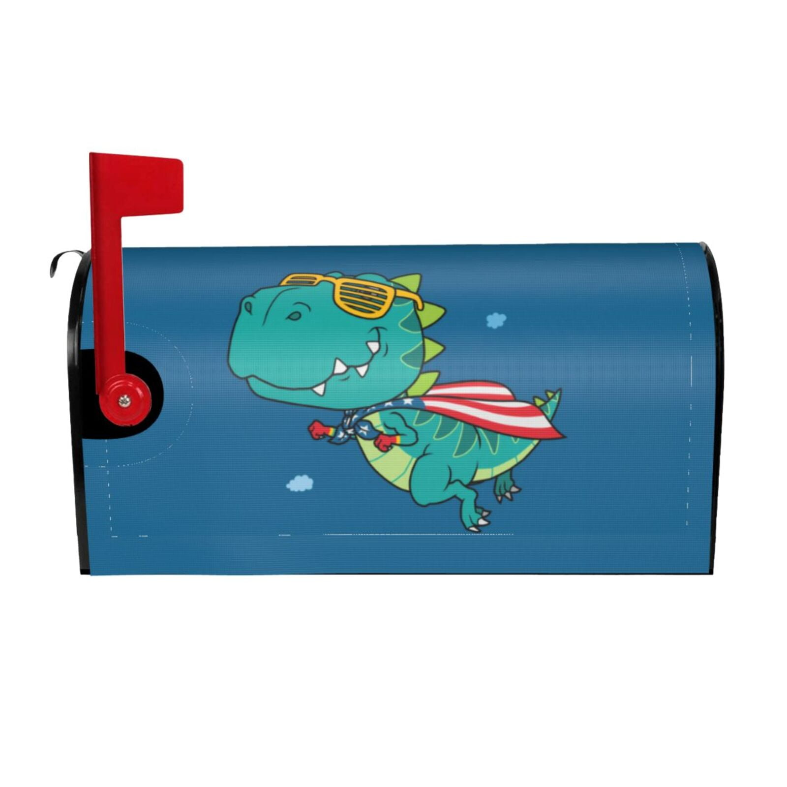 Mailbox Covers Magnetic Standard Size - Flying Superhero Dinosaur ...