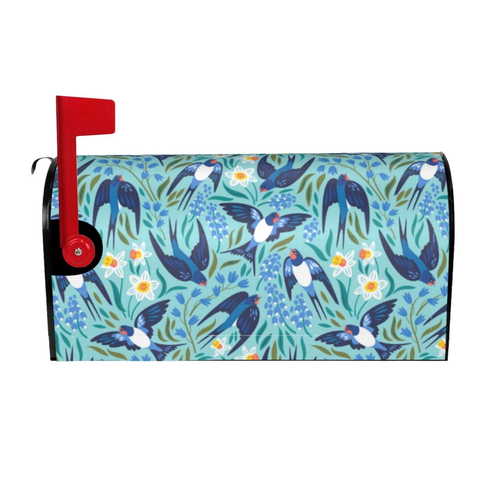 Mailbox Covers Magnetic Standard Size - Flying Swallows And Flowers ...