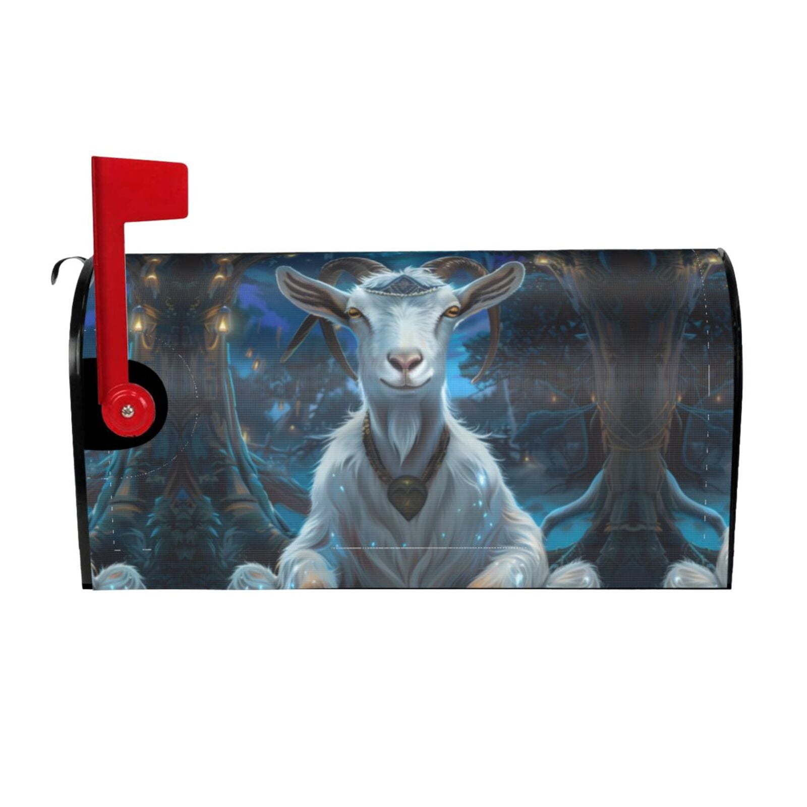 Mailbox Covers Magnetic Standard Size - Forest Meditating Goat ...