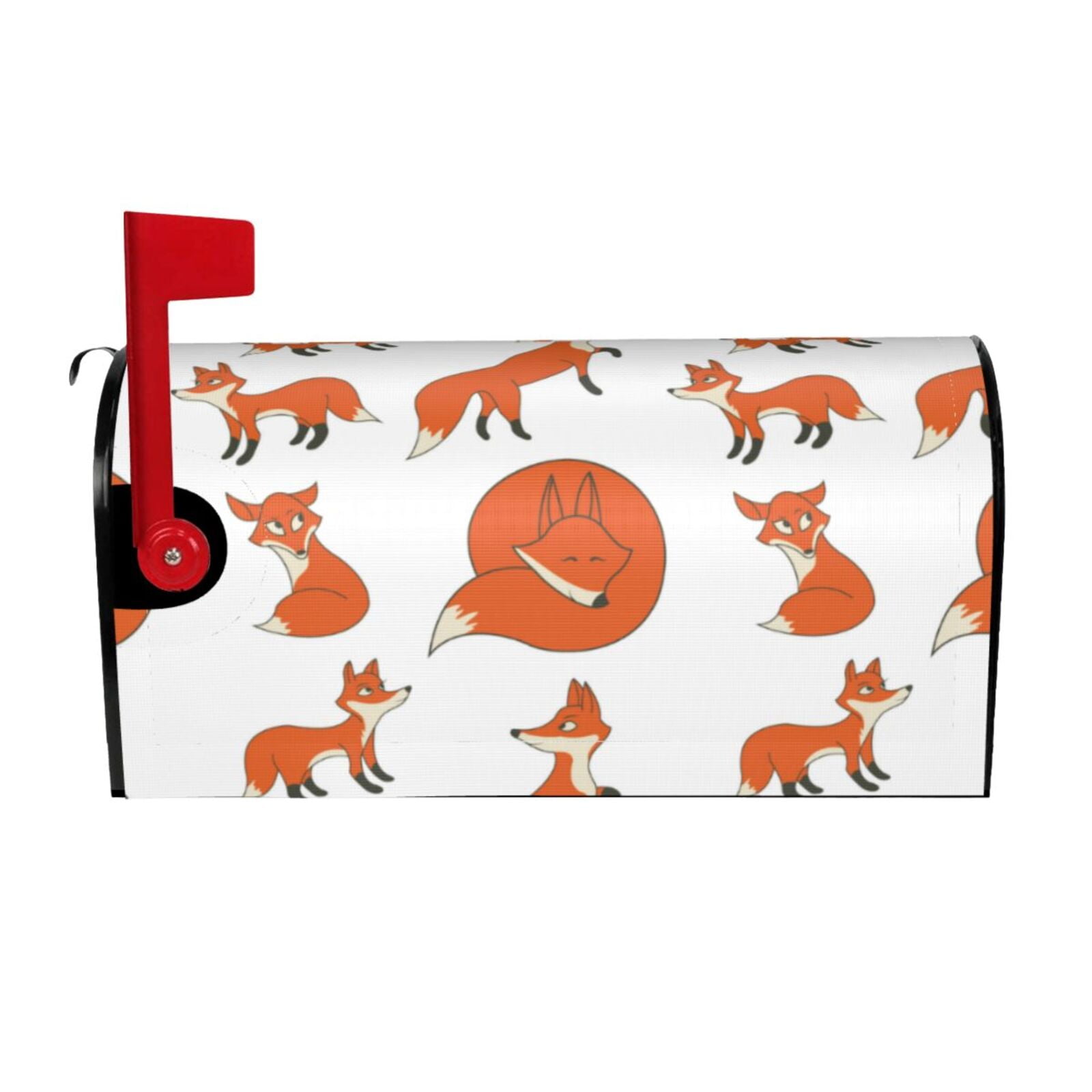 Mailbox Covers Magnetic Standard Size - Fox Print White Waterproof ...