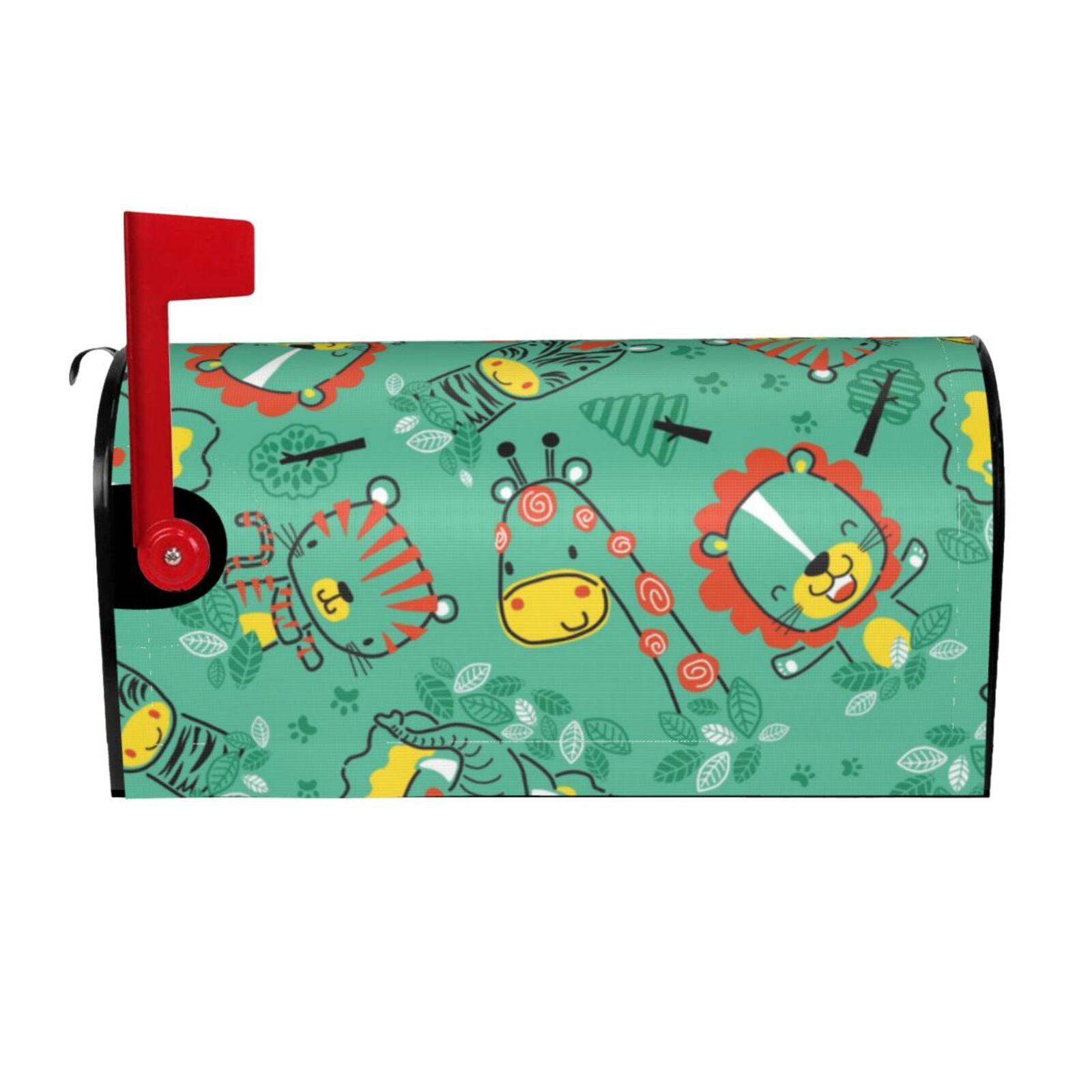 Mailbox Covers Magnetic Standard Size - Funny Animals in Jungle ...