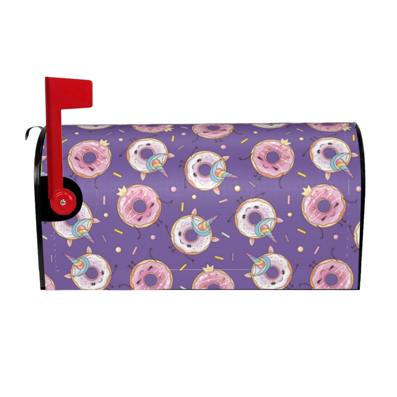 Mailbox Covers Magnetic Standard Size - Funny Cartoon Donut Purple ...