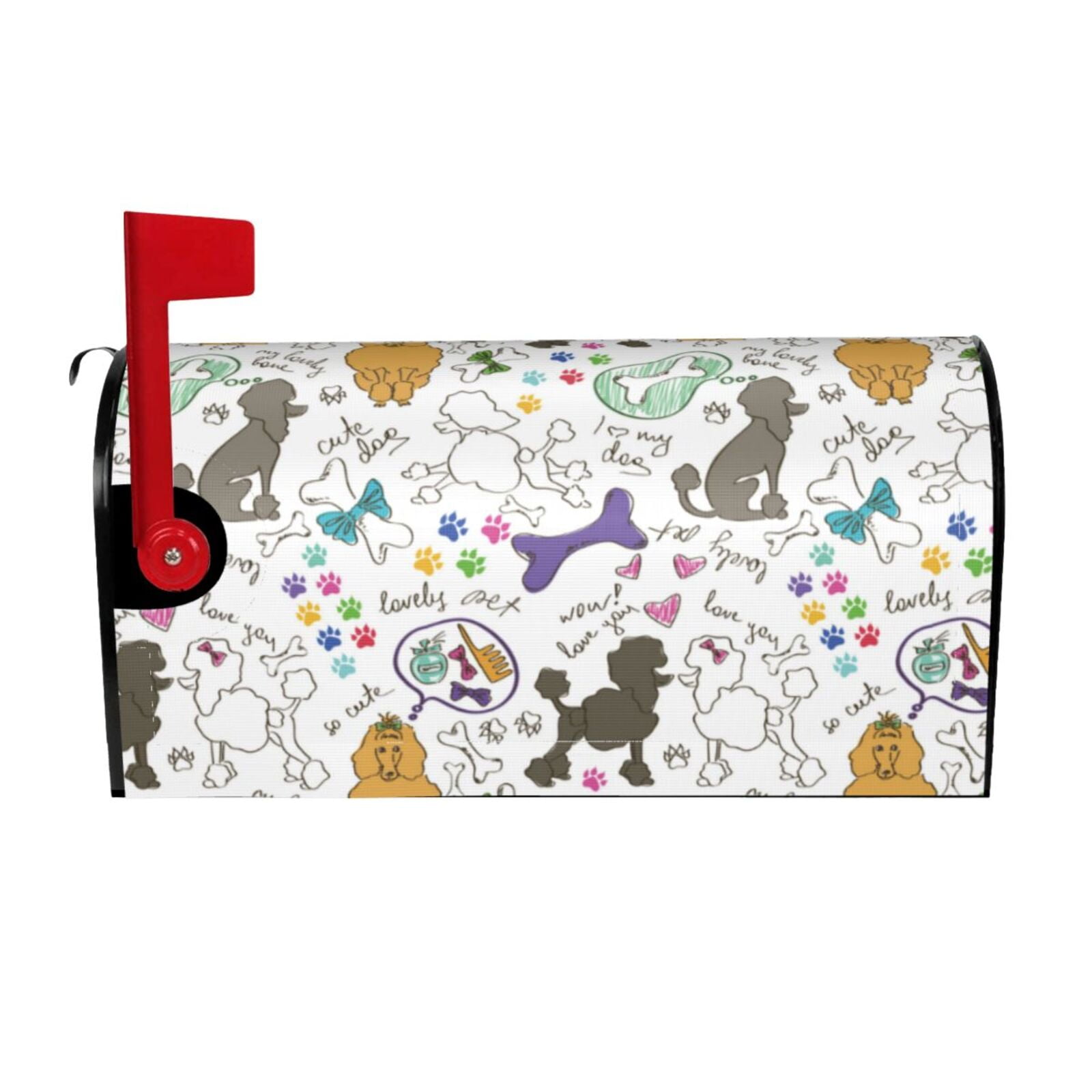 Mailbox Covers Magnetic Standard Size - Funny Cute Poodle Dog ...