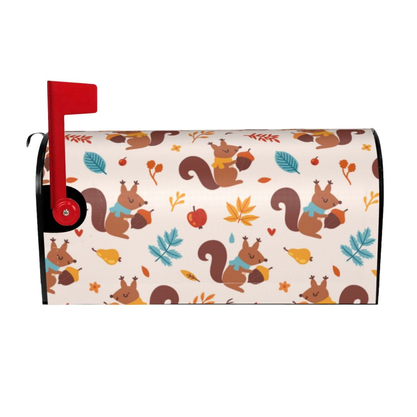Mailbox Covers Magnetic Standard Size - Funny Cute Squirrel Pine Cone_A ...