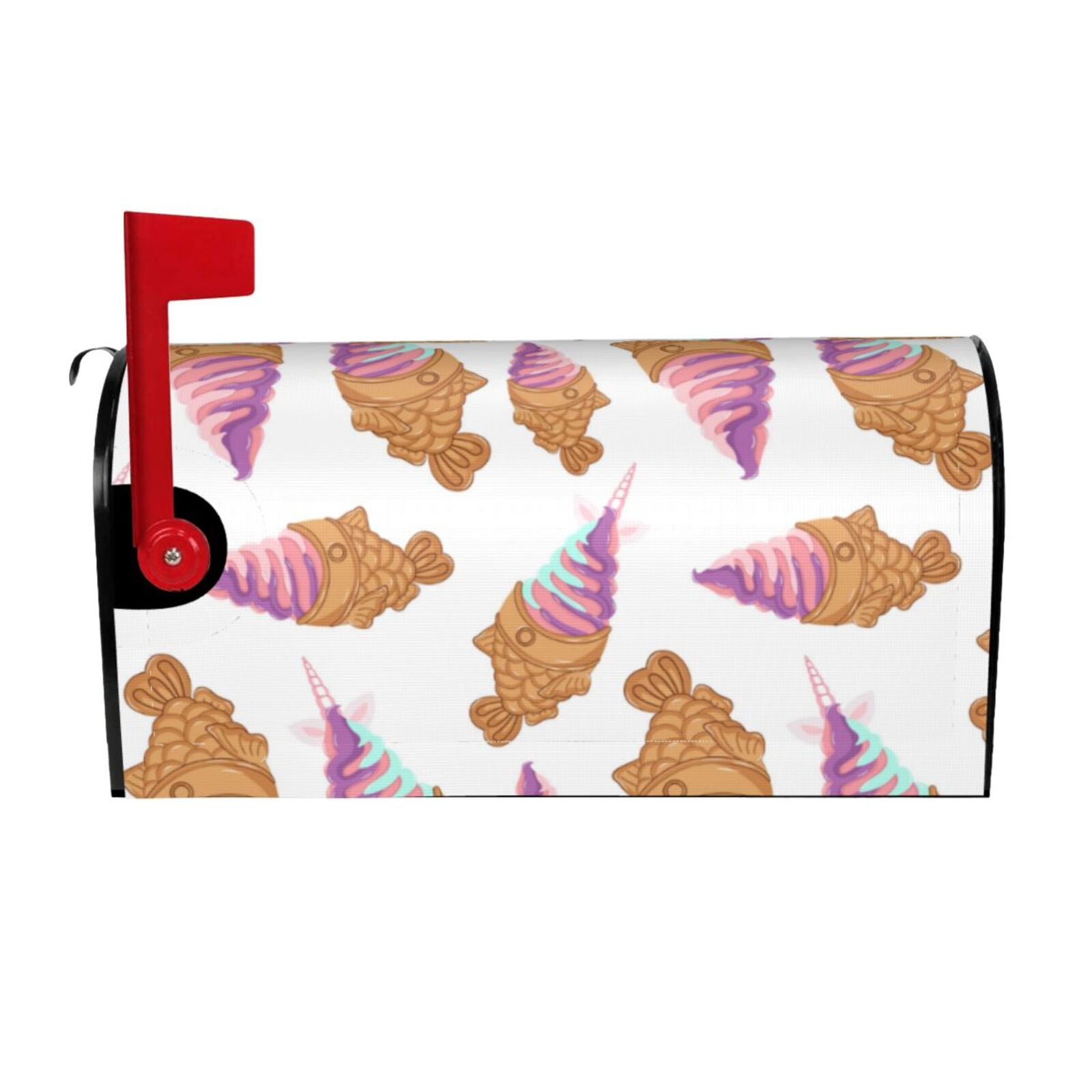 Mailbox Covers Magnetic Standard Size - Funny Fish Shaped Ice Cream ...