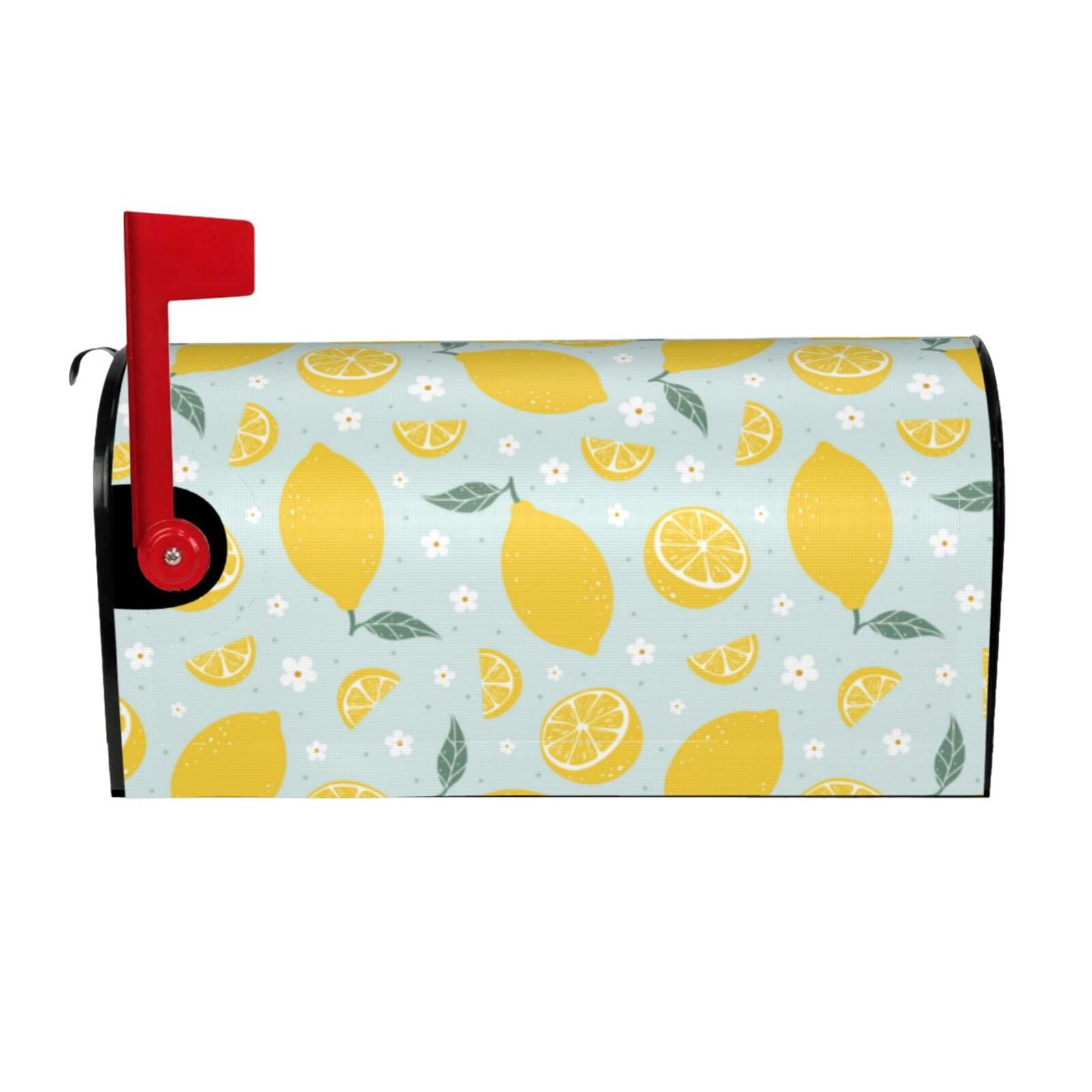 Mailbox Covers Magnetic Standard Size - Funny Lemon Flower Leaves ...