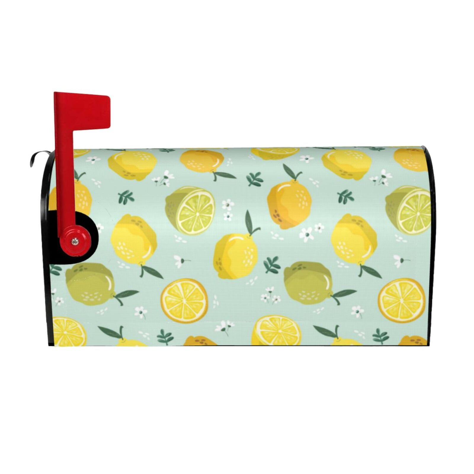 Mailbox Covers Magnetic Standard Size - Funny Lemon Flowers Waterproof ...