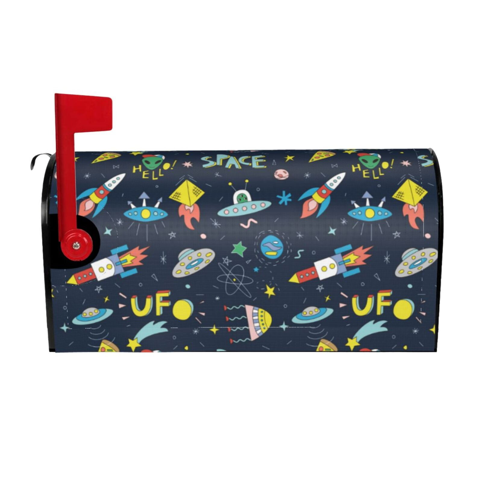 Mailbox Covers Magnetic Standard Size - Funny Spaceships Waterproof ...