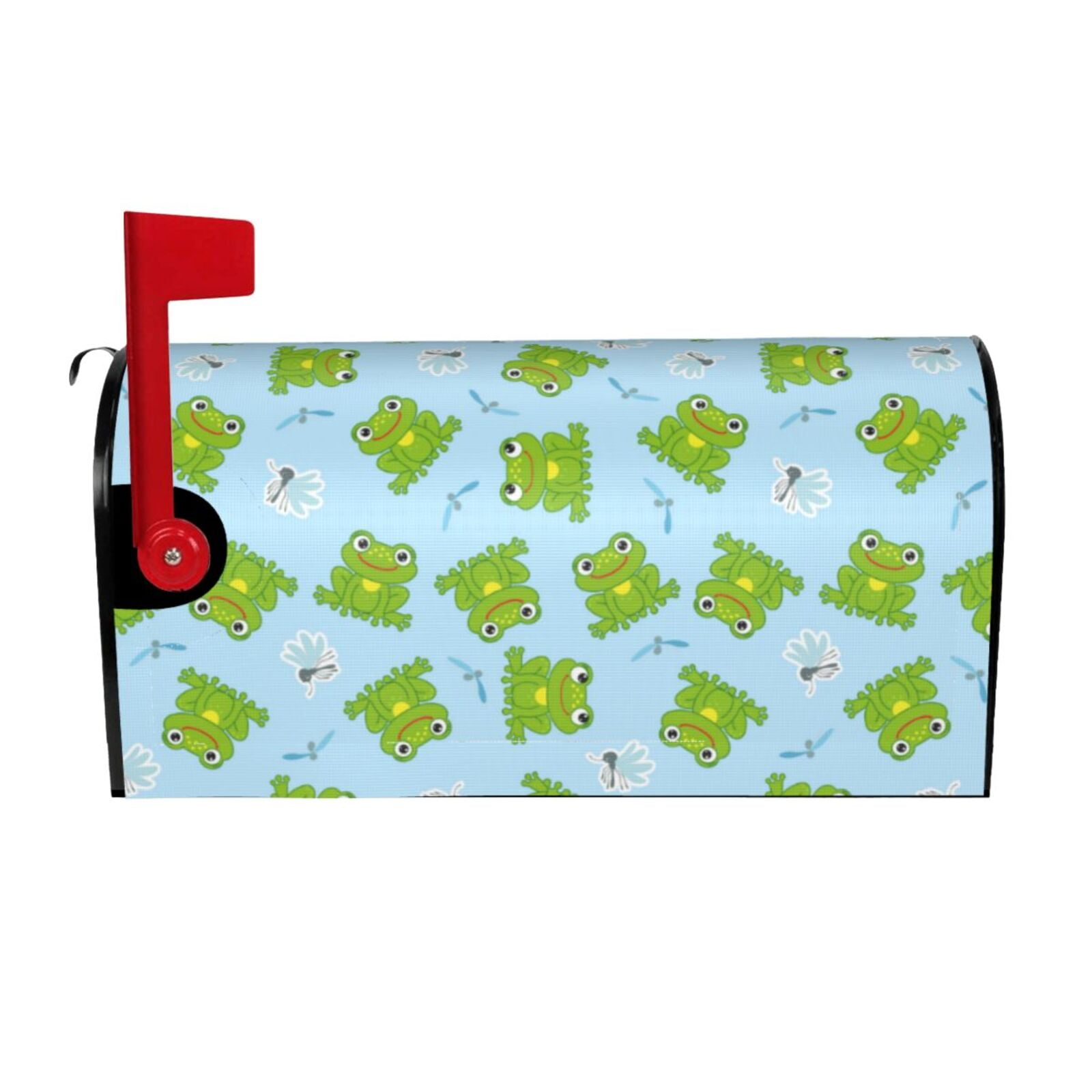 Mailbox Covers Magnetic Standard Size - Funny frogs dragonfly blue ...