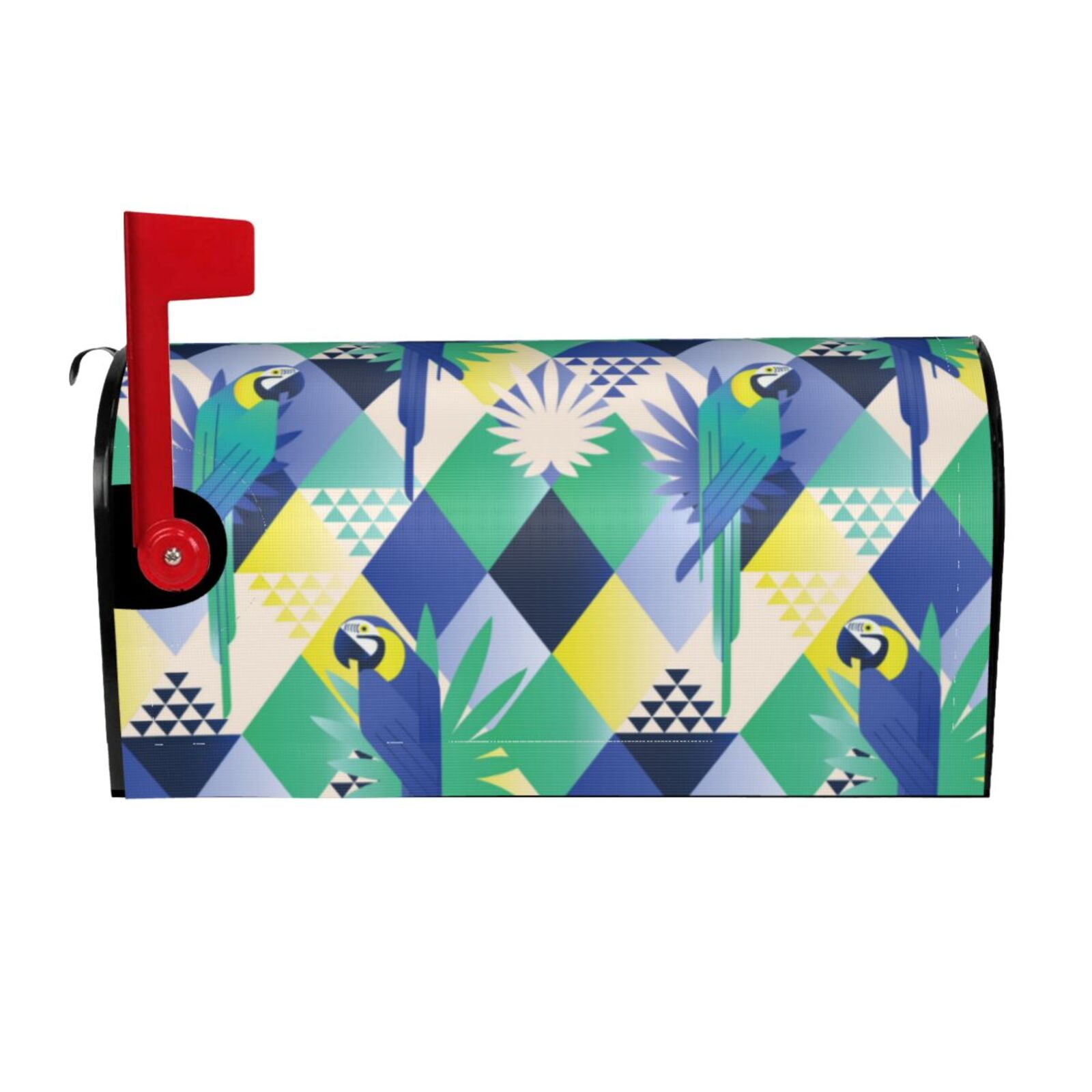 Mailbox Covers Magnetic Standard Size - Geometric Cute Parrot ...
