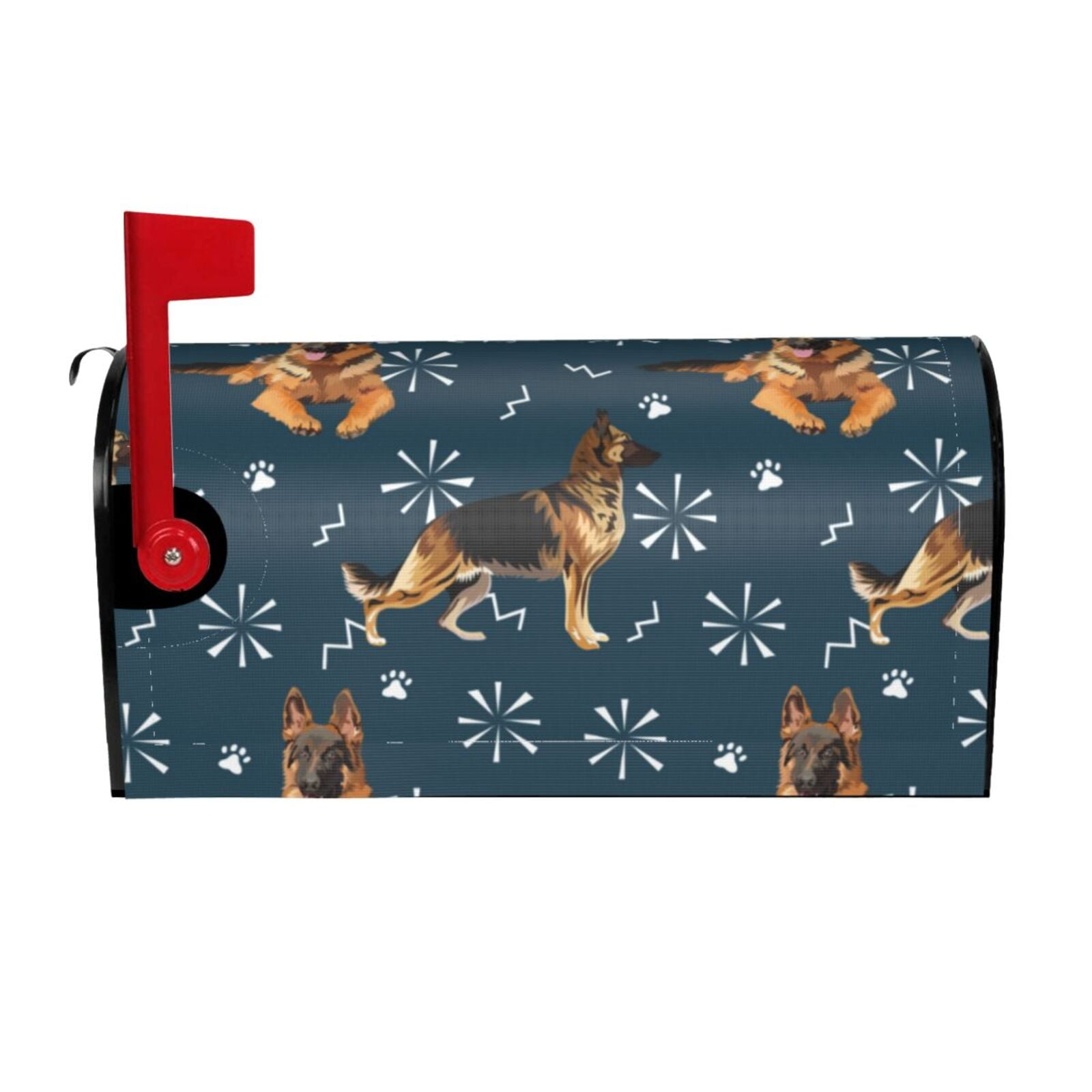 Mailbox Covers Magnetic Standard Size - German Shepherd Dog Footprint ...