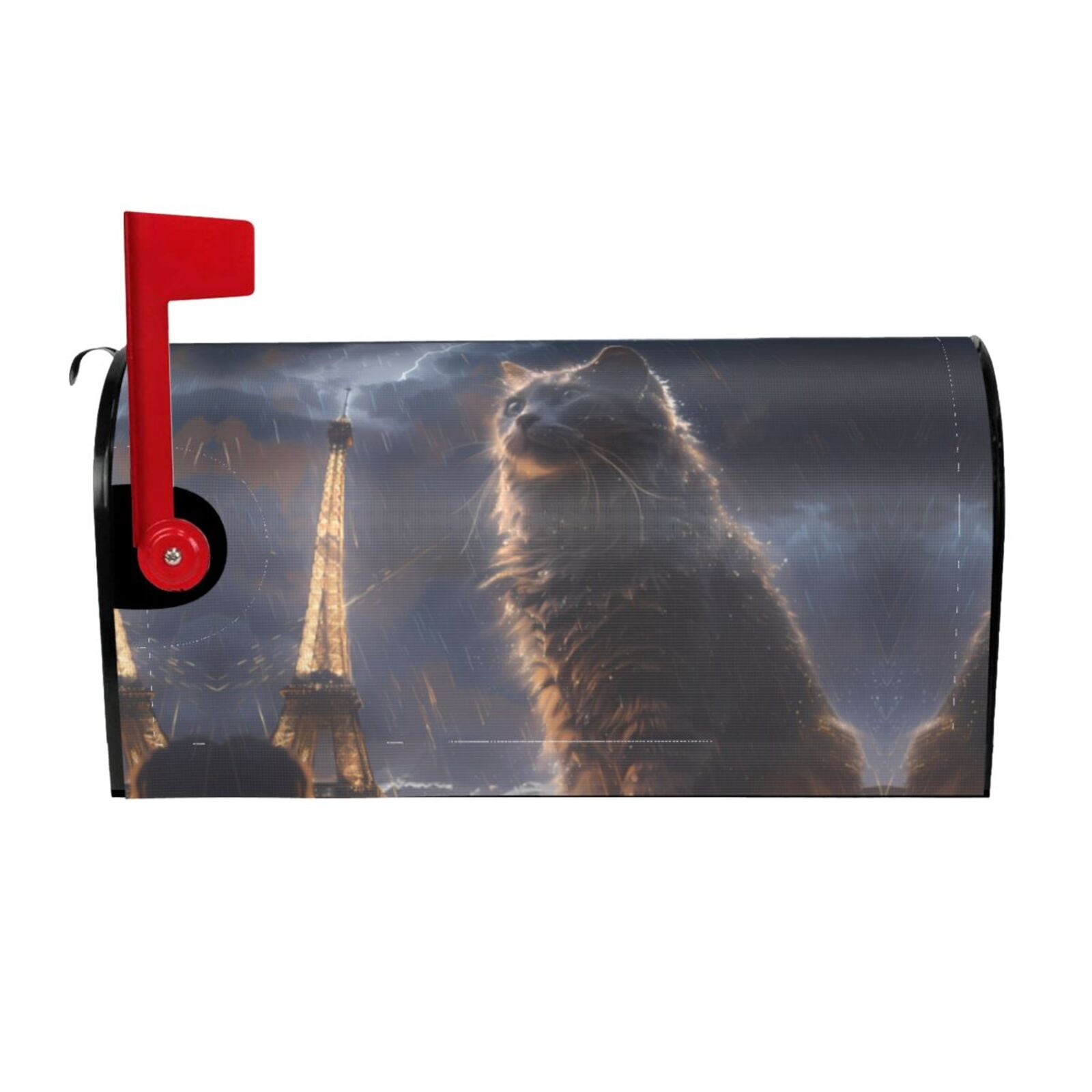 Mailbox Covers Magnetic Standard Size - Giant Cat In Paris Rain ...