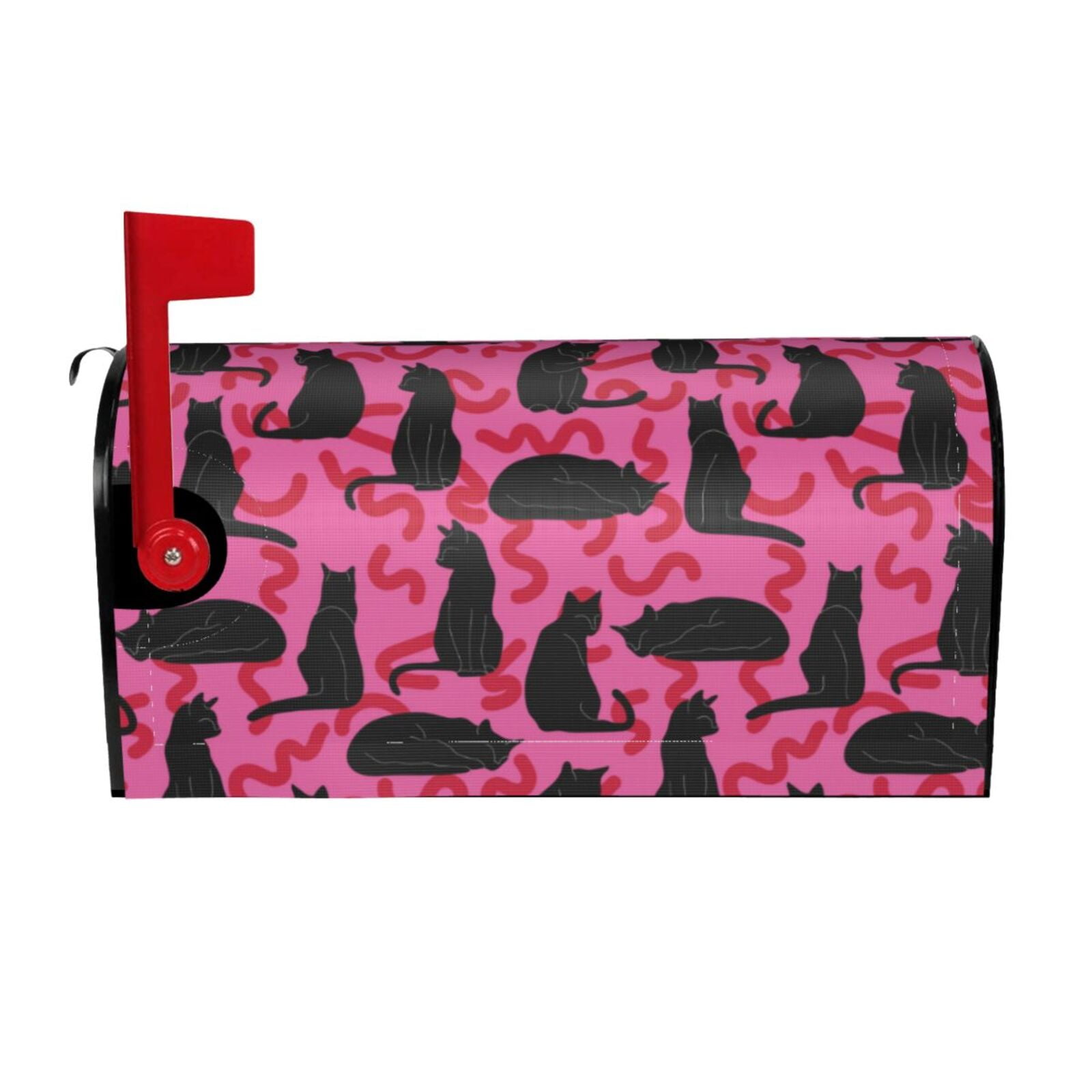 Mailbox Covers Magnetic Standard Size - Glamorous Cartoon Cat Black ...