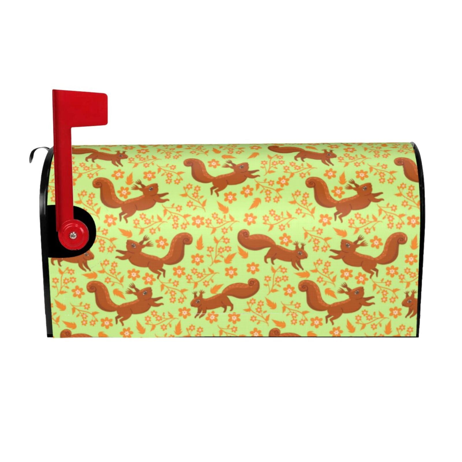 Mailbox Covers Magnetic Standard Size - Glamorous Cute Squirrel Flower ...