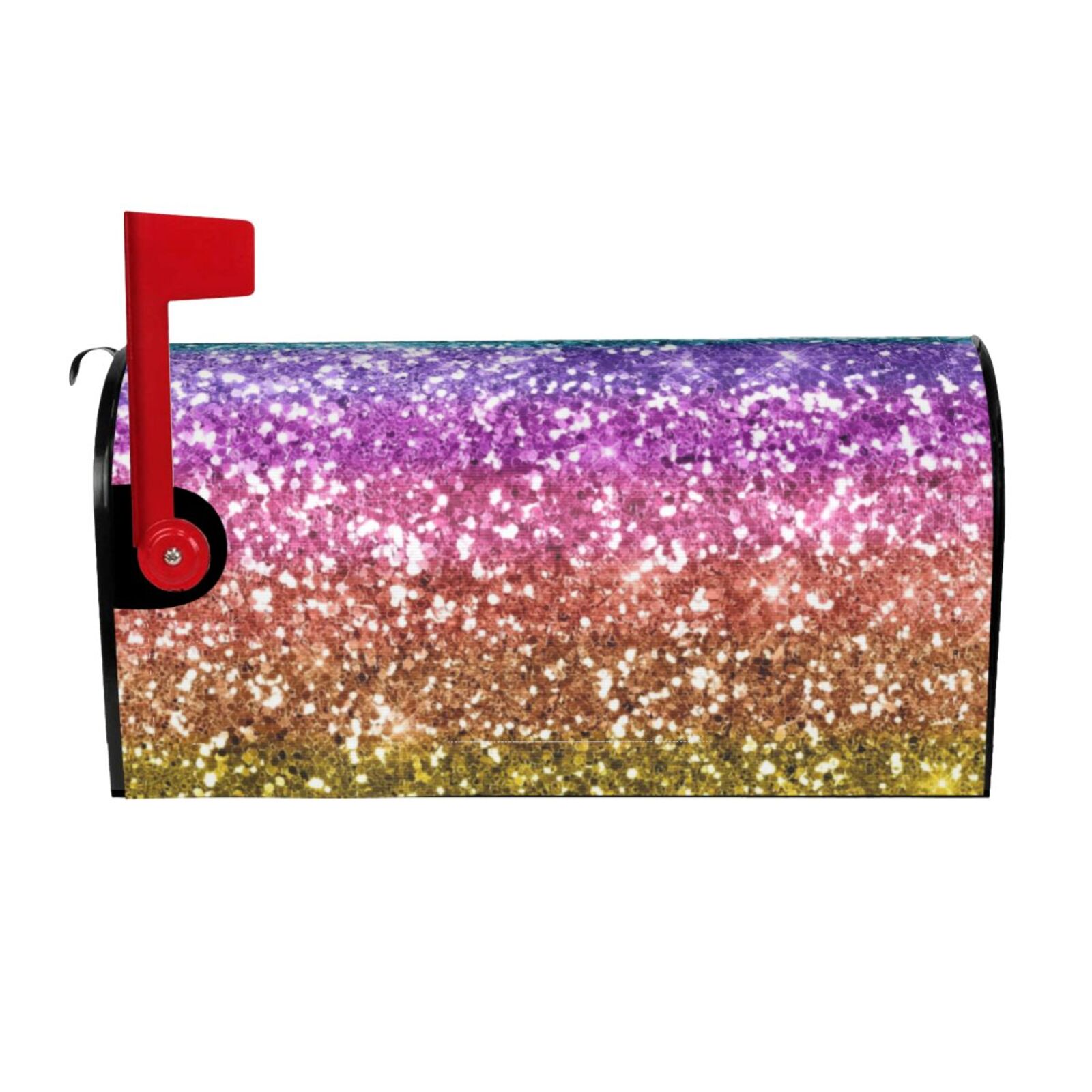 Mailbox Covers Magnetic Standard Size - Glitter Rainbow Waterproof ...