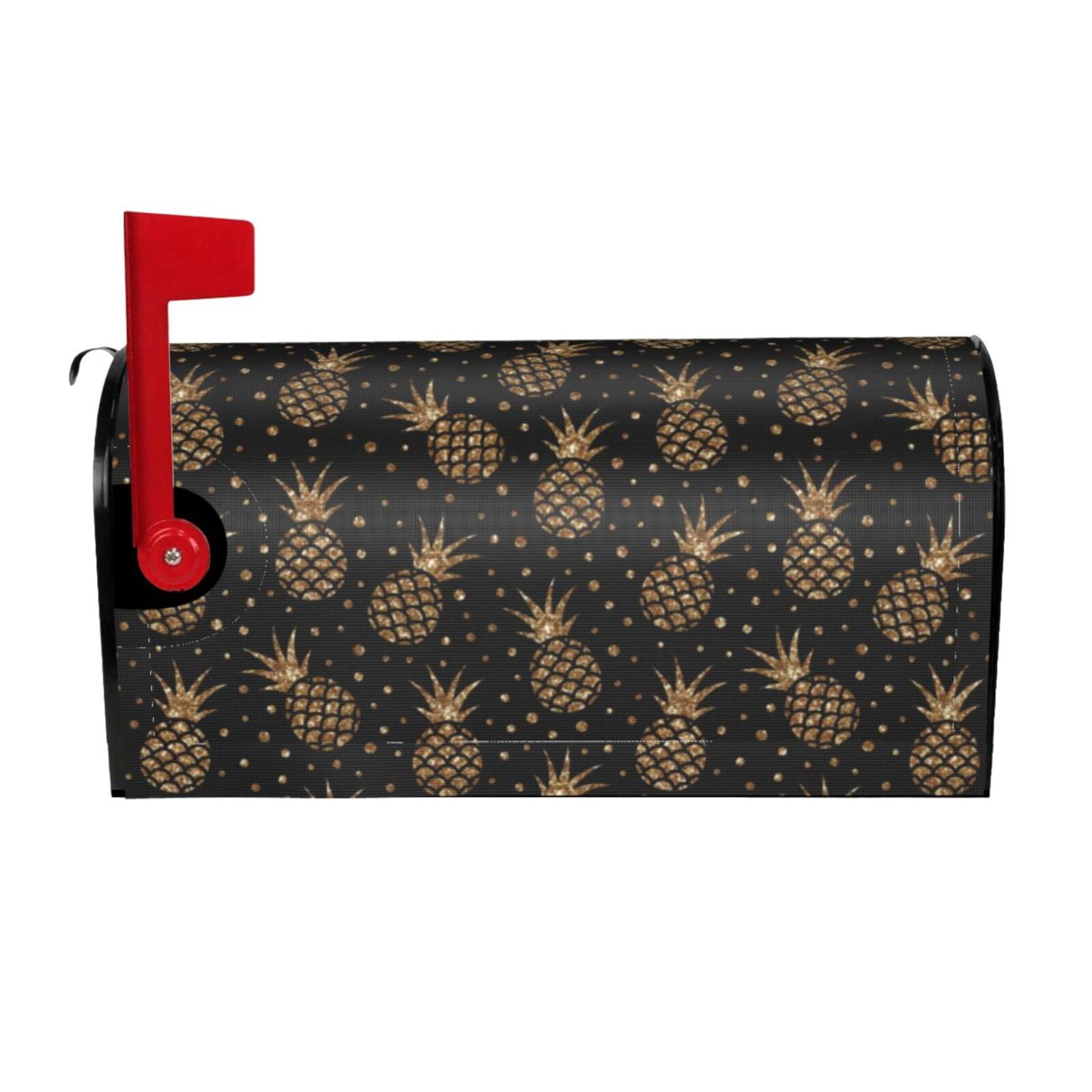 Mailbox Covers Magnetic Standard Size - Gold Glitter Pineapples ...