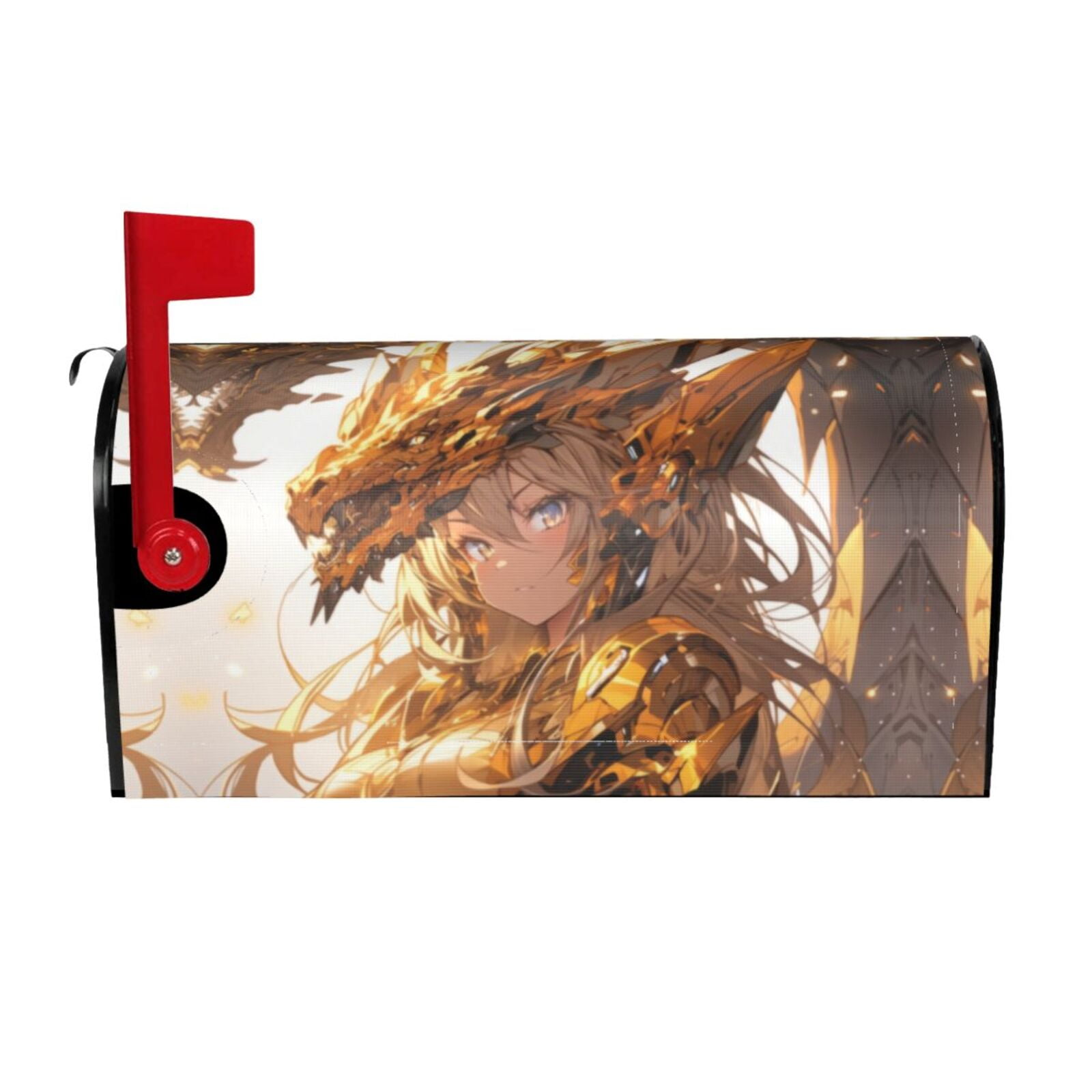 Mailbox Covers Magnetic Standard Size - Golden Armor Dragon Princess ...