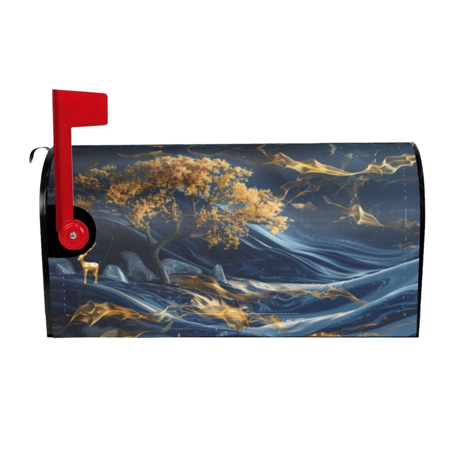 Mailbox Covers Magnetic Standard Size - Golden Fantasy Landscape ...