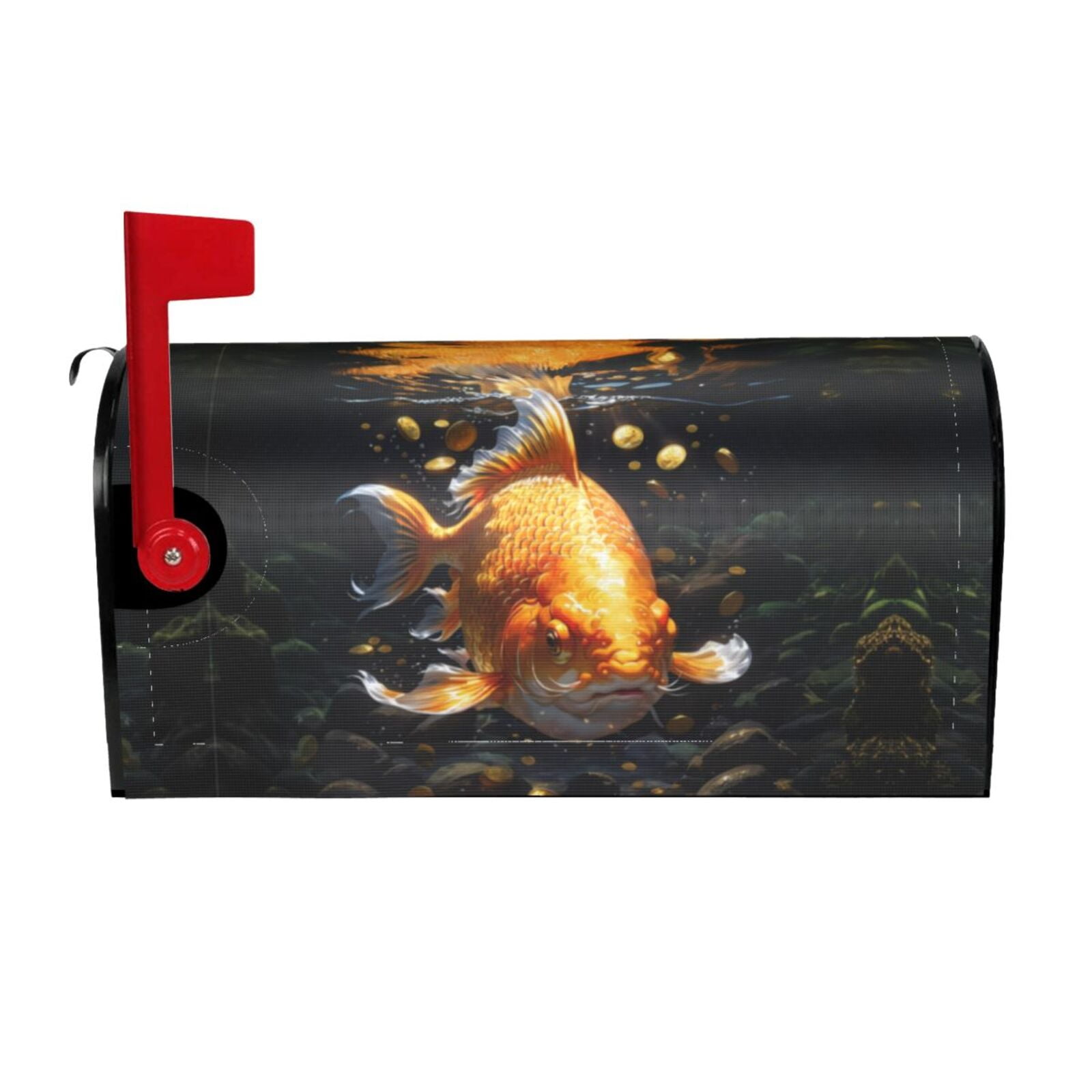 Mailbox Covers Magnetic Standard Size - Golden Koi And Treasure ...
