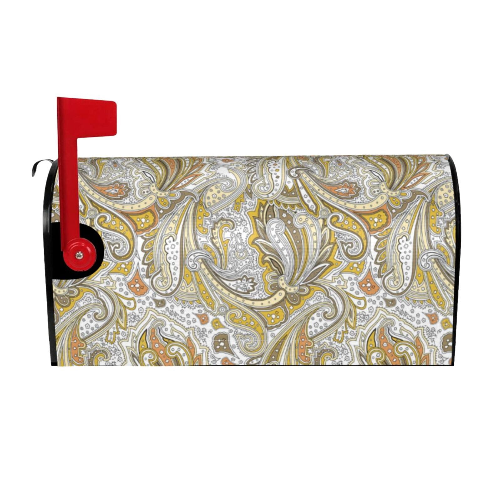 Mailbox Covers Magnetic Standard Size - Golden Paisley Waterproof ...