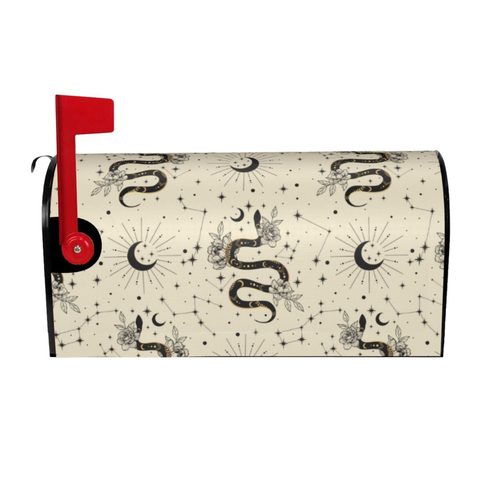 Mailbox Covers Magnetic Standard Size - Gothic Funny Black Snake Moon ...