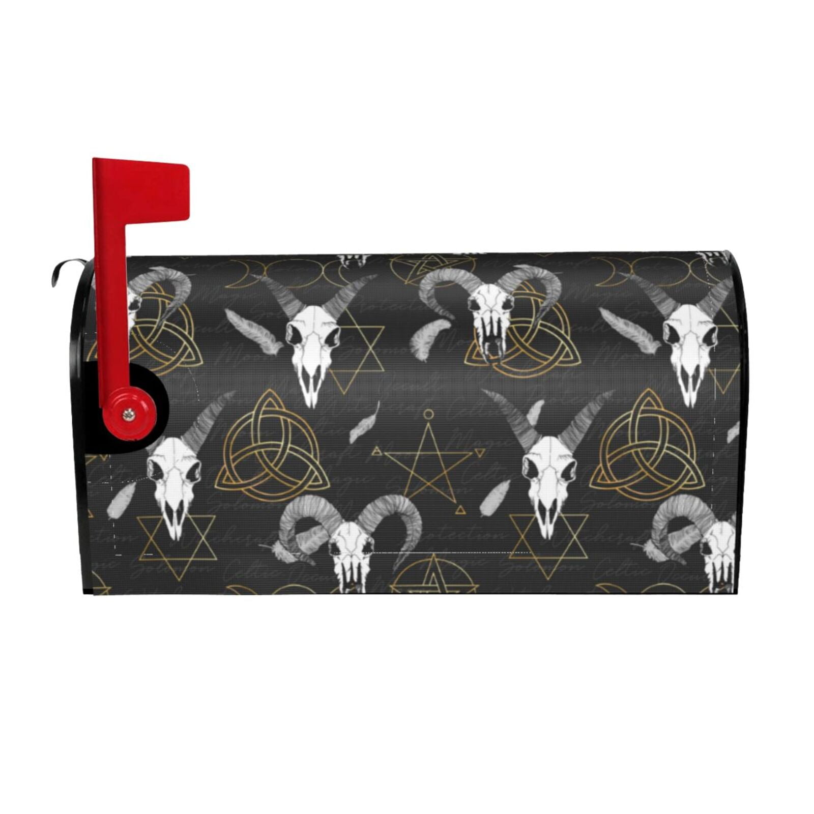 Mailbox Covers Magnetic Standard Size - Gothic Style Cool Goat Skull ...