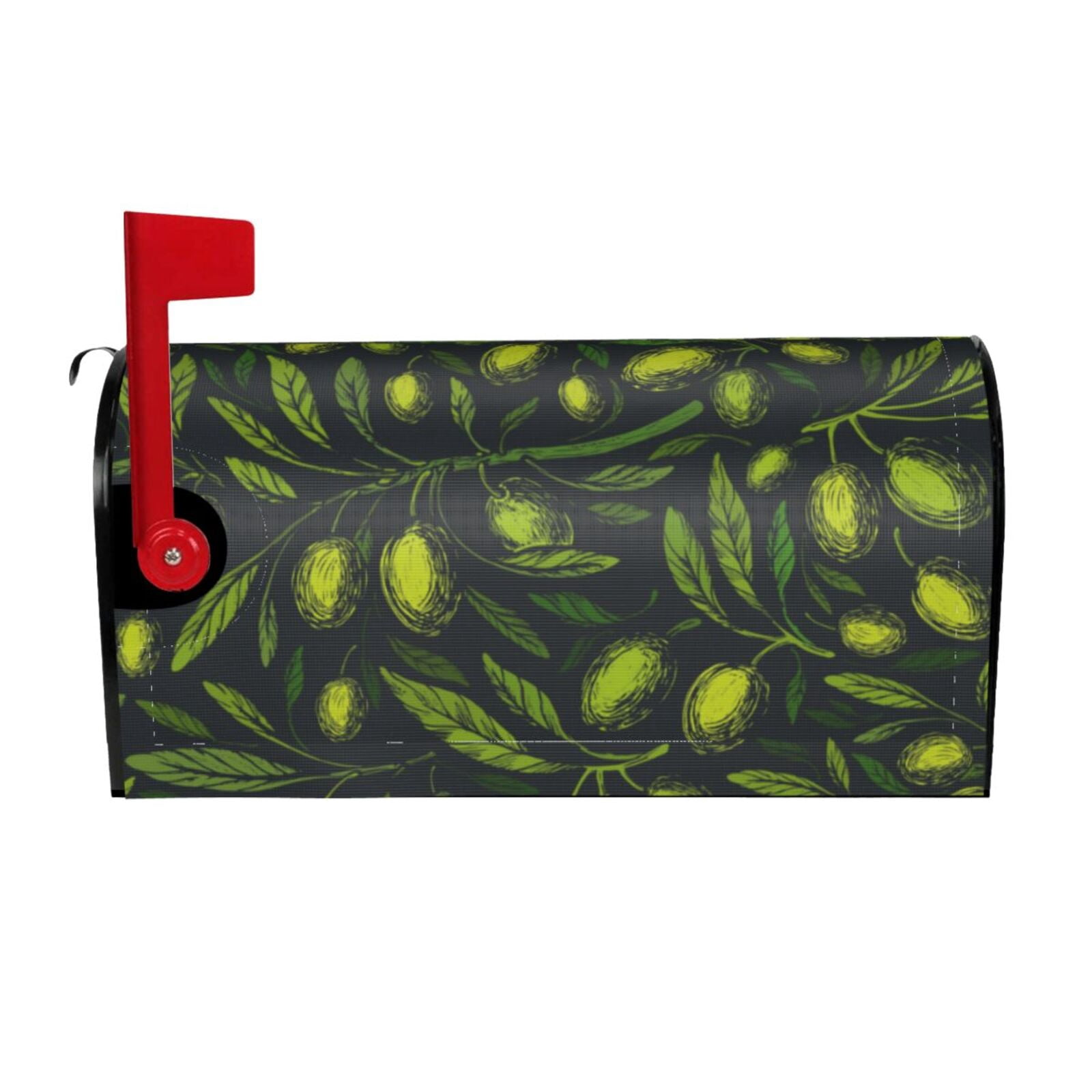 Mailbox Covers Magnetic Standard Size - Green Branch Olive Waterproof ...