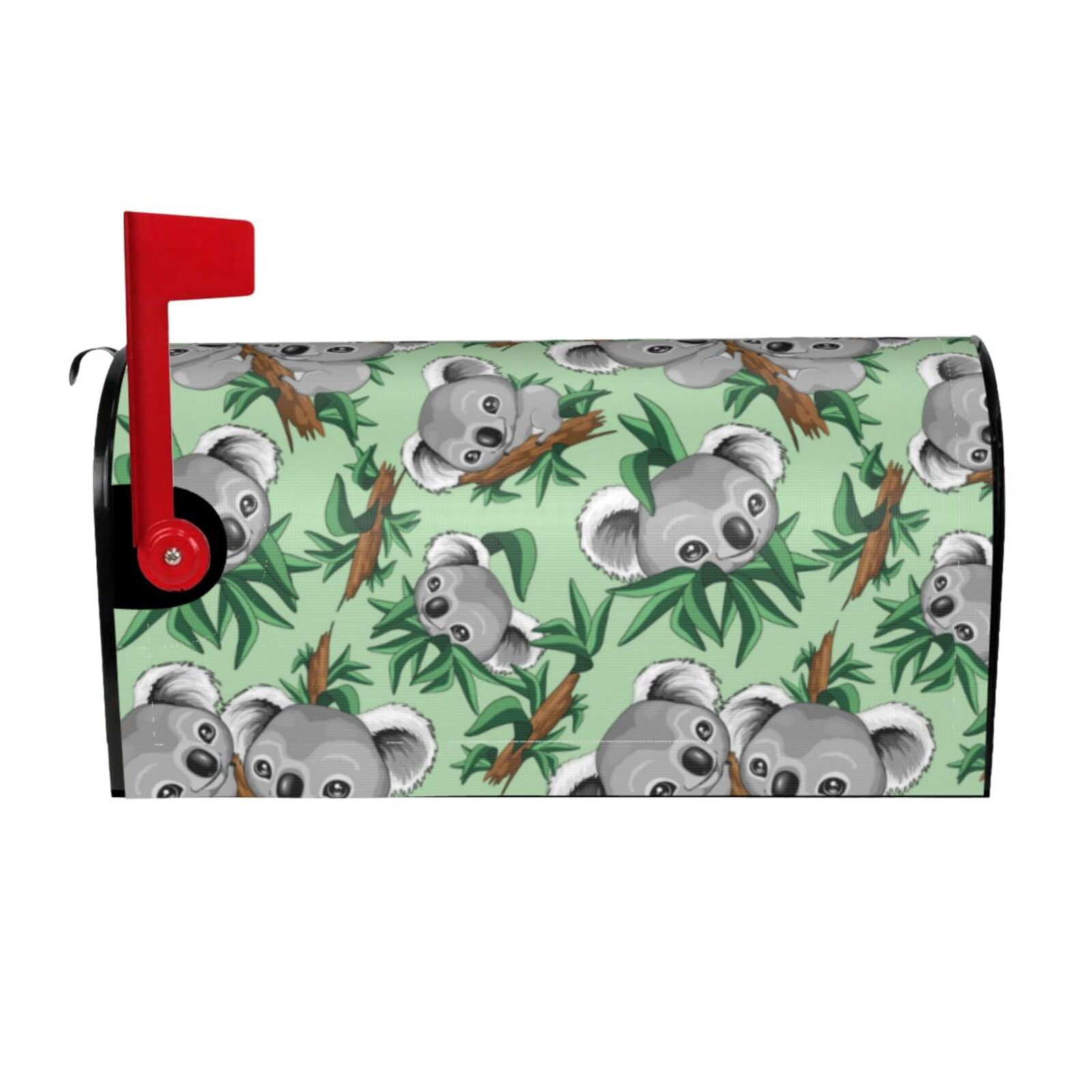 Mailbox Covers Magnetic Standard Size - Green Gray Koala Print ...