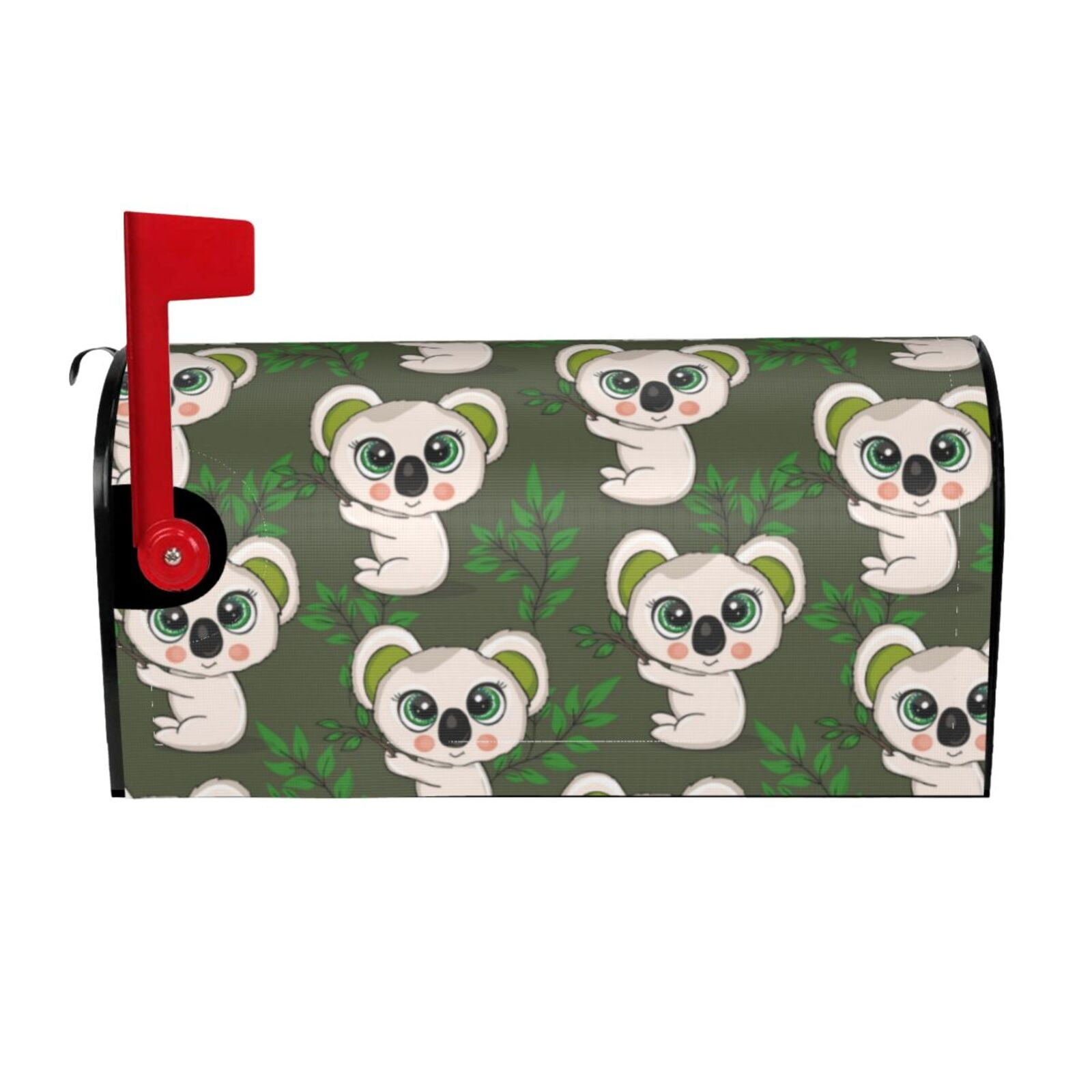 Mailbox Covers Magnetic Standard Size - Green Leafy Big Eyes Koala ...