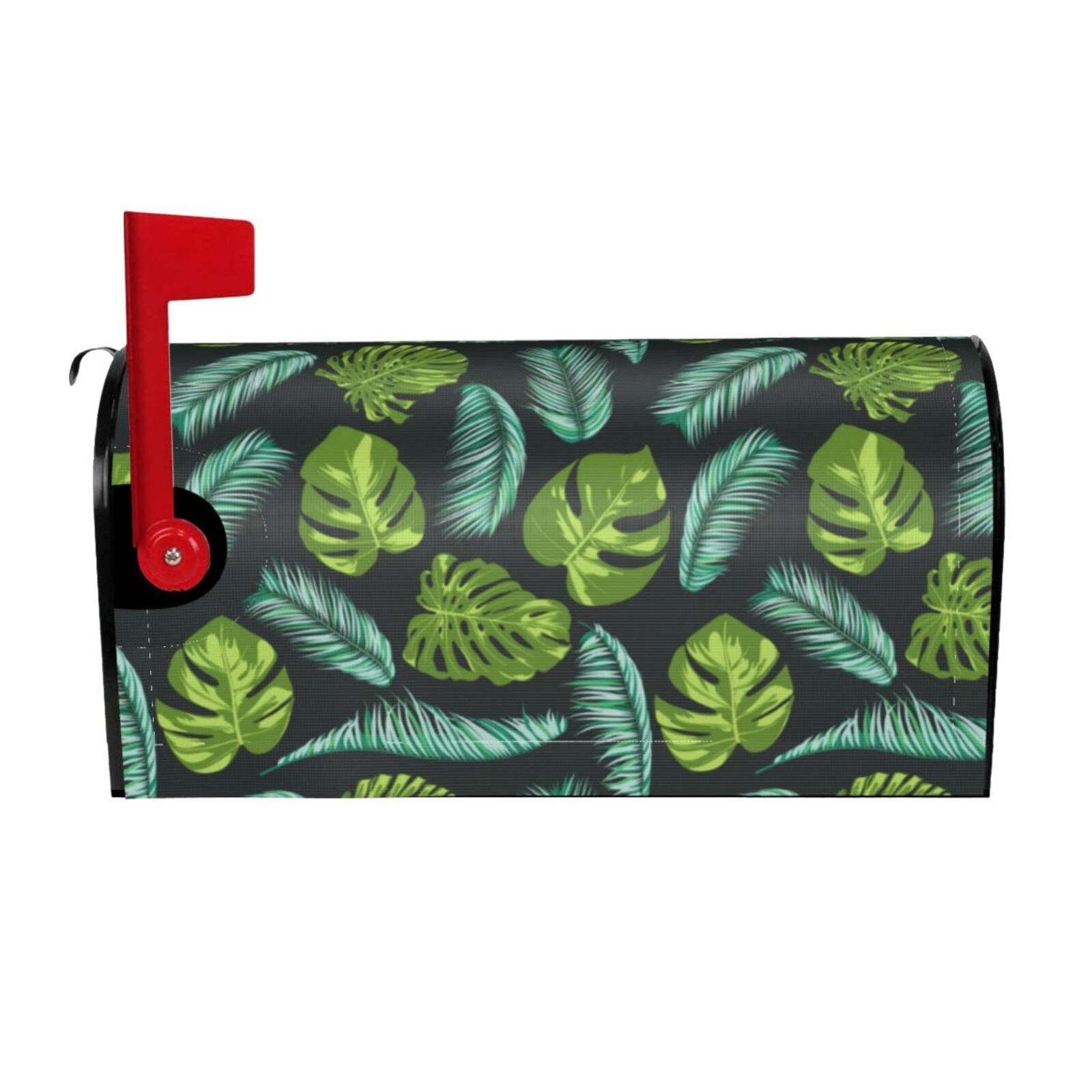 Mailbox Covers Magnetic Standard Size - Green Palm Leaves Waterproof ...