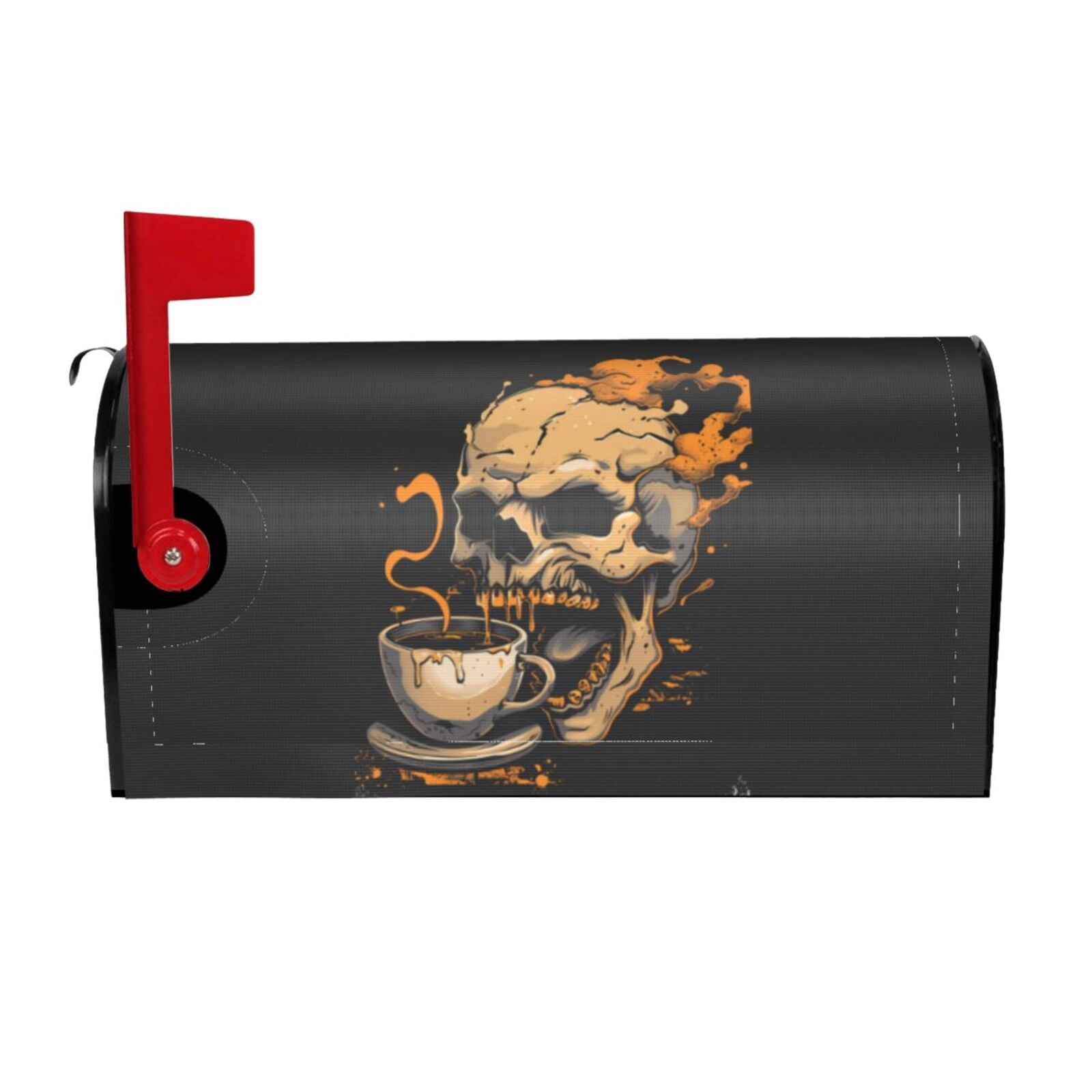 Mailbox Covers Magnetic Standard Size - Grim Coffee Skull Waterproof ...