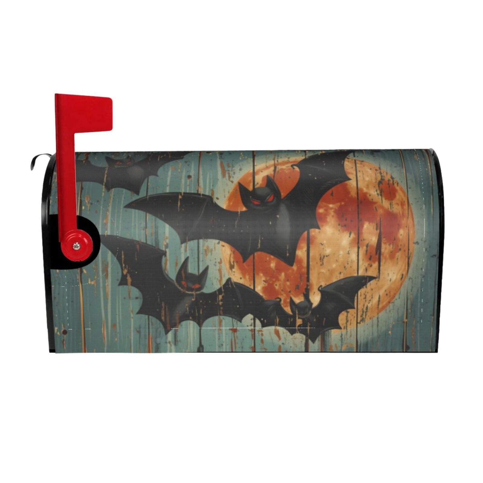Mailbox Covers Magnetic Standard Size - Halloween Bats Full Moon ...